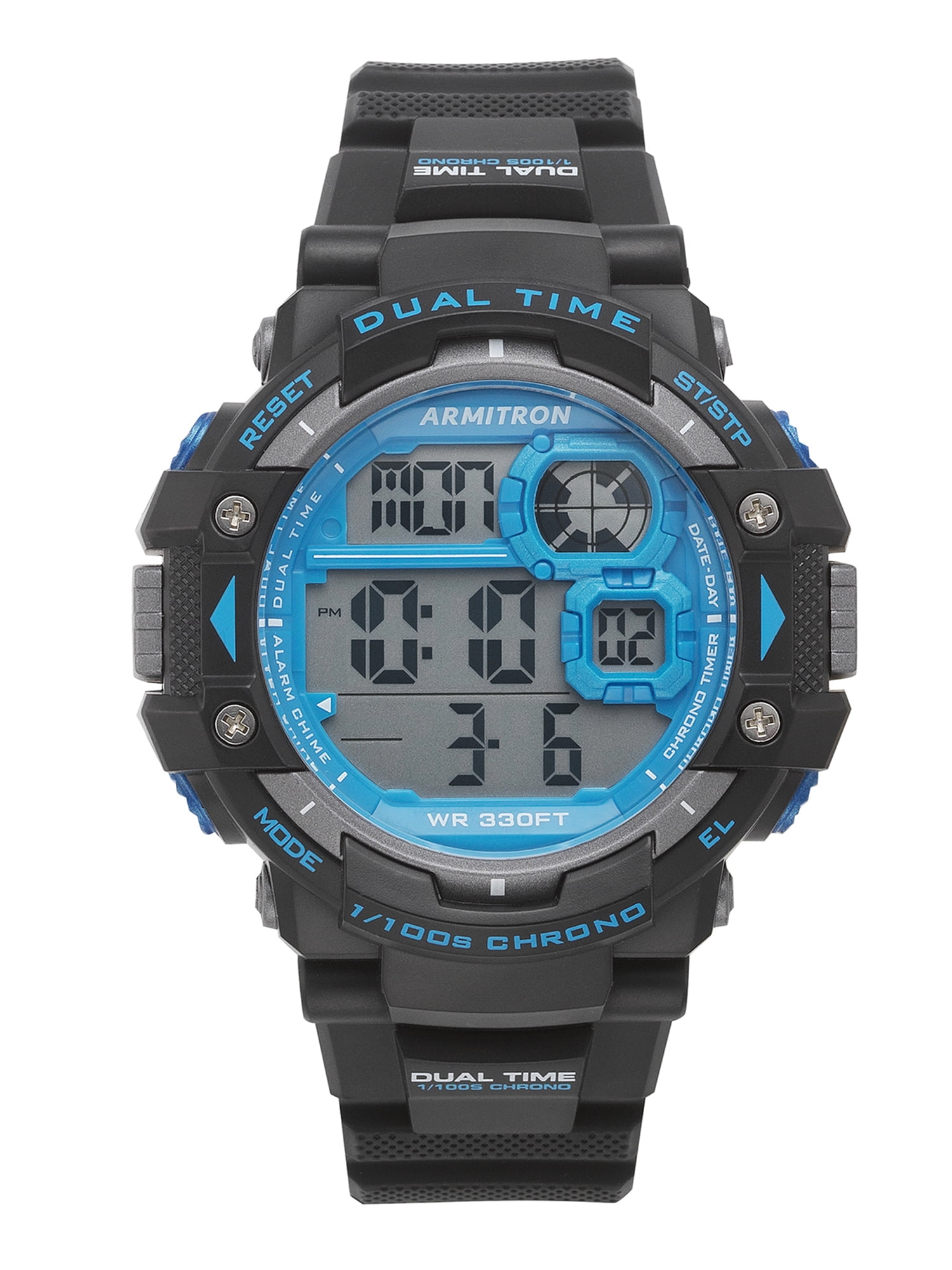 Armitron Men's Sports Black Resin Wristwatch - Walmart.com