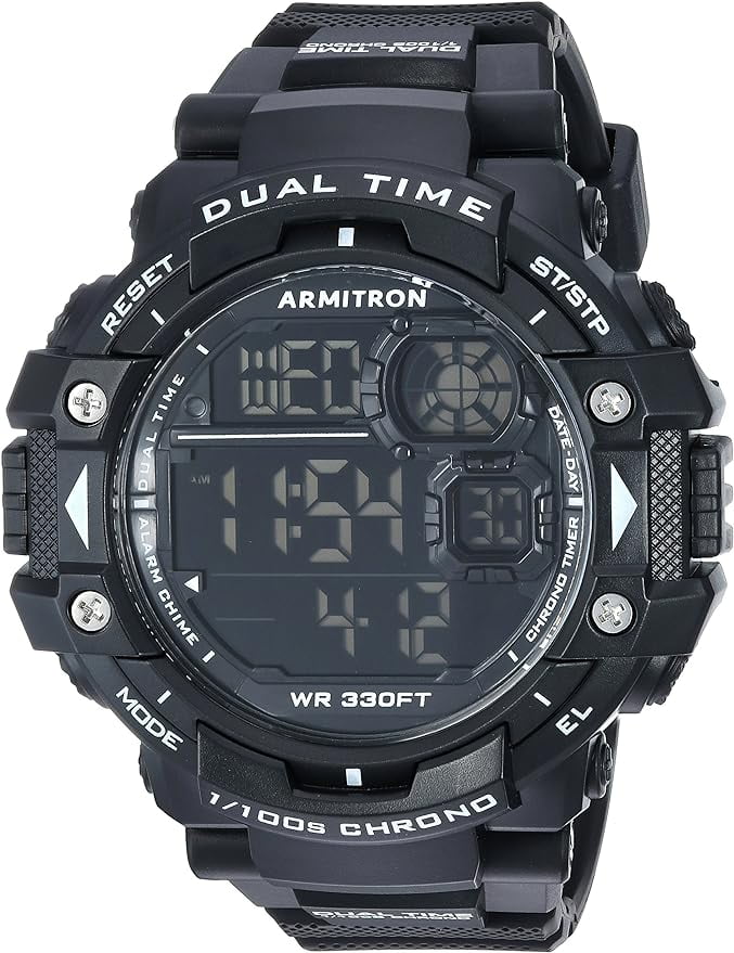 Armitron Sport Men's Digital Chronograph 40/8309 Quartz Resin Watch, Black - Walmart.com