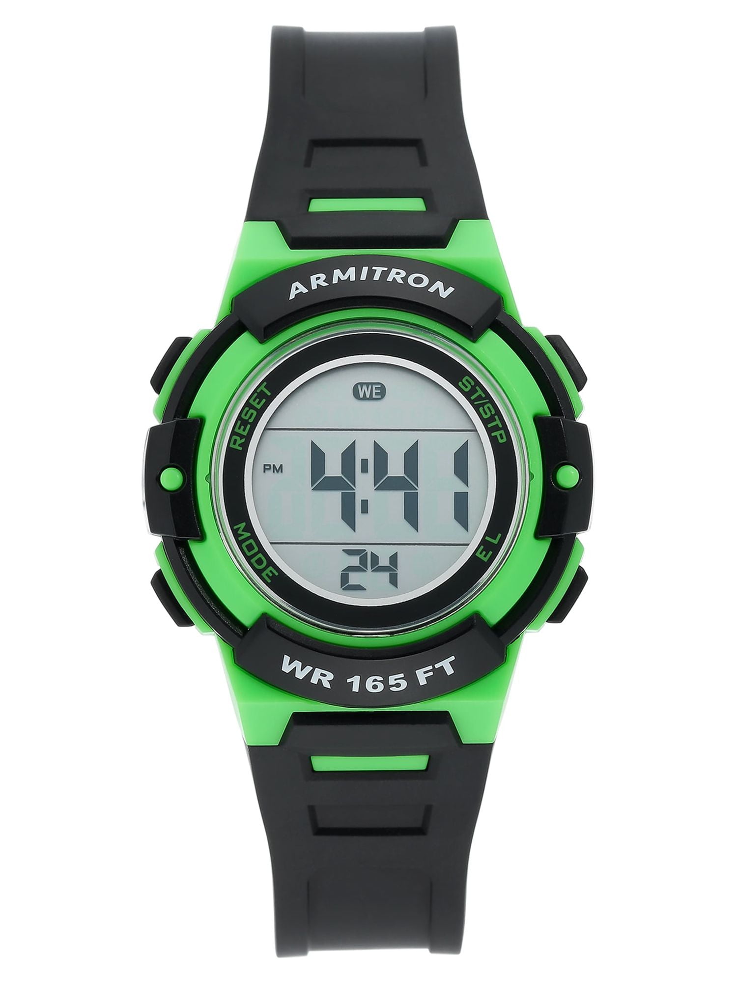 Armitron Unisex 20mm Neon Green Digital Sport Wristwatch, Black & Neon ...