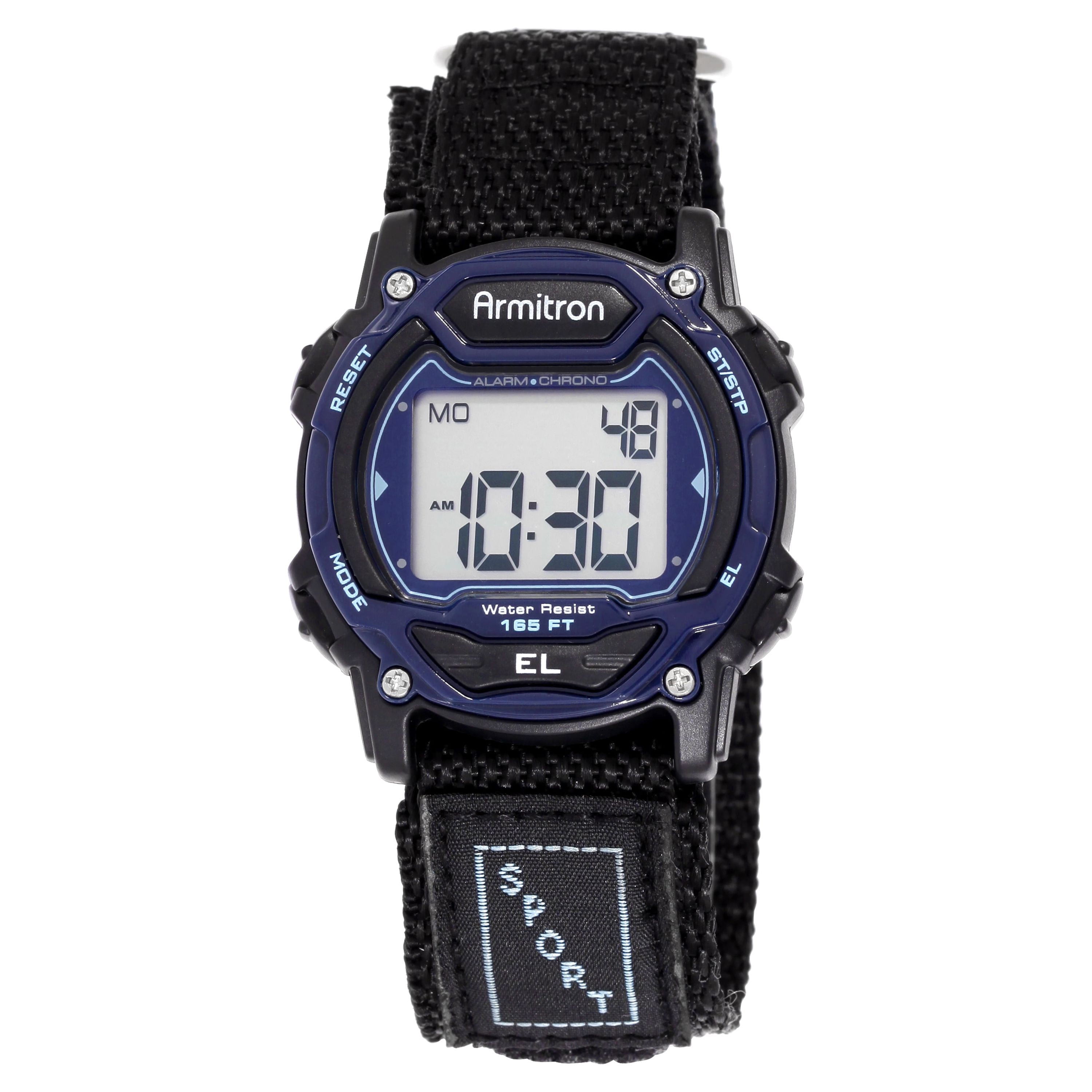 Armitron Unisex Blue/Black Round Sport Watch - Walmart.com
