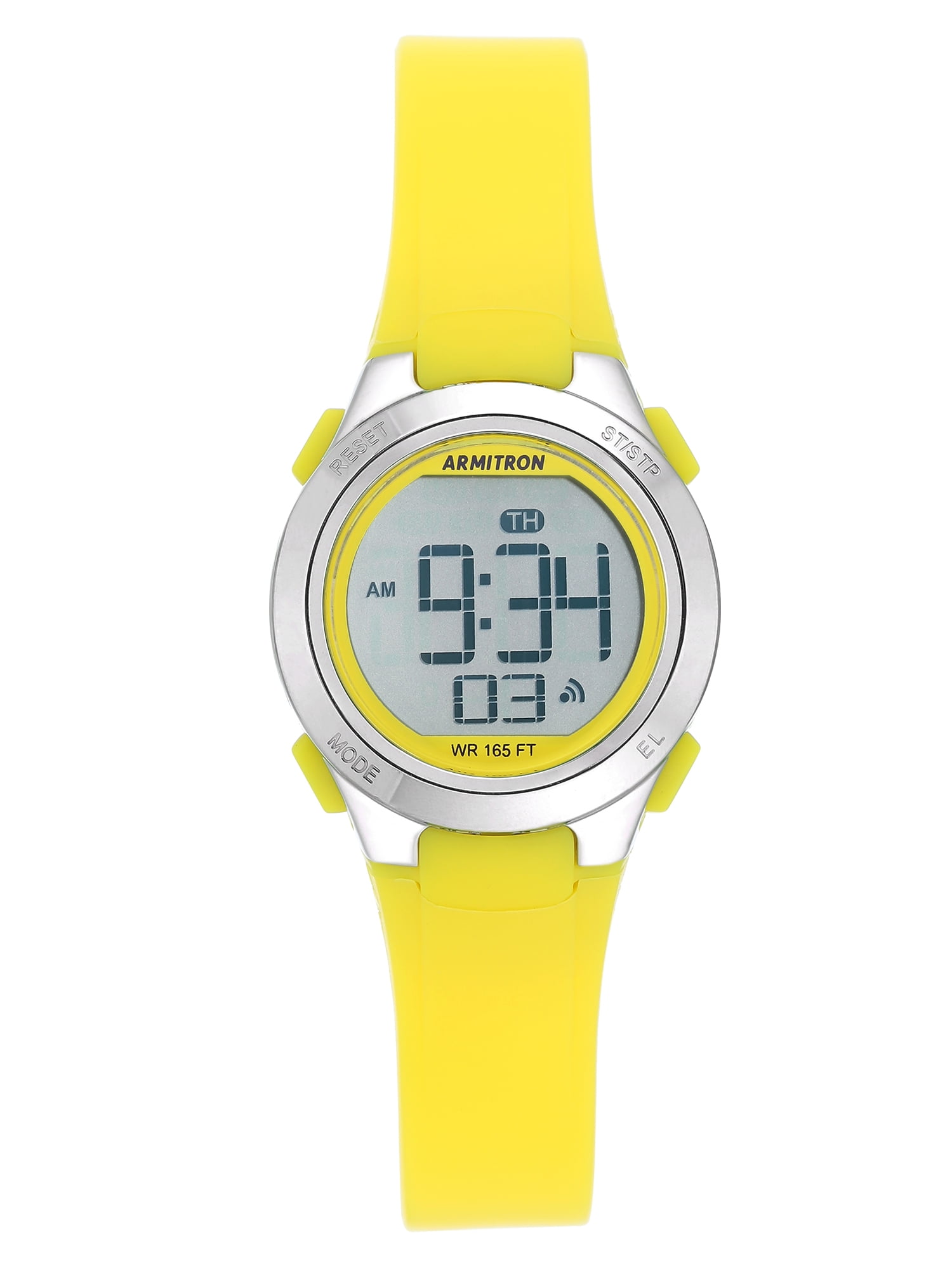 Armitron Unisex Neon Yellow Digital Sport Watch with Silicone Band ...