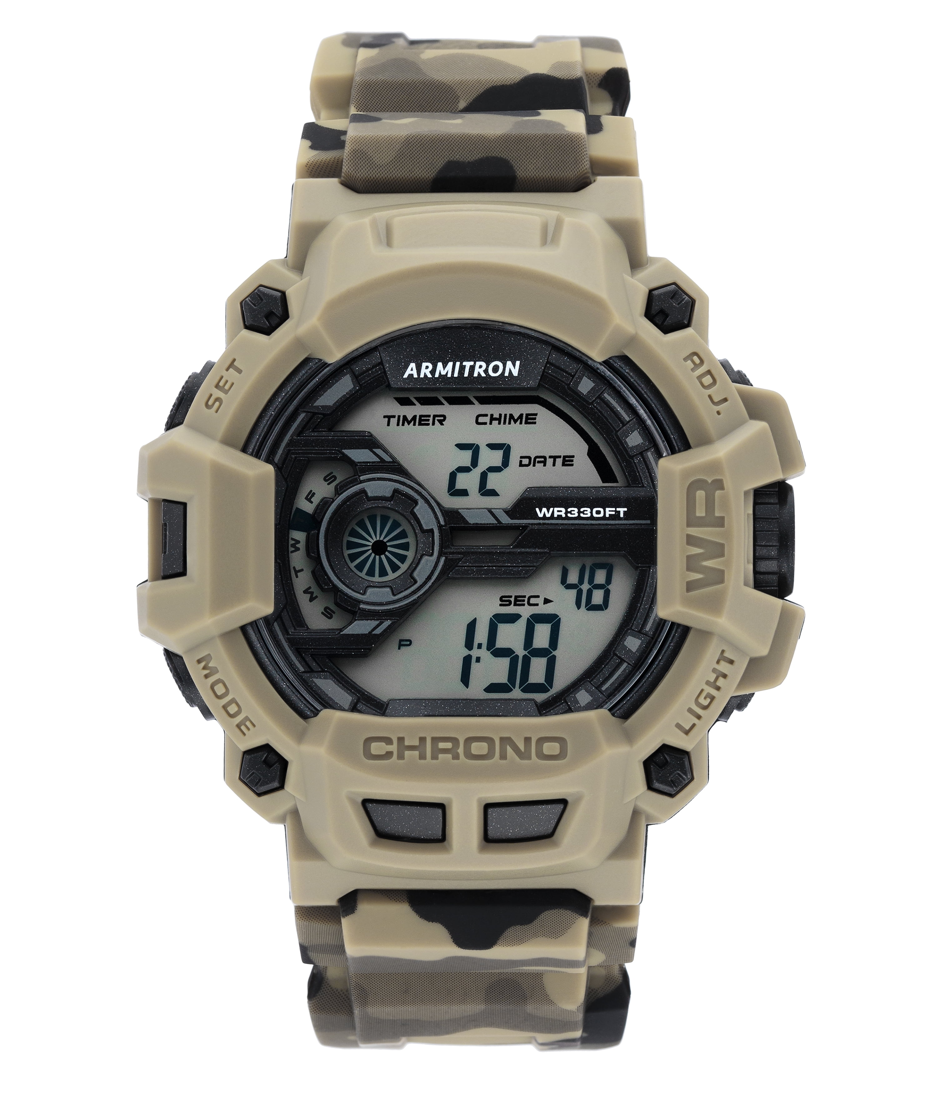 Armitron Unisex Sport Camo Digital Watch with Wrap Around Band ...