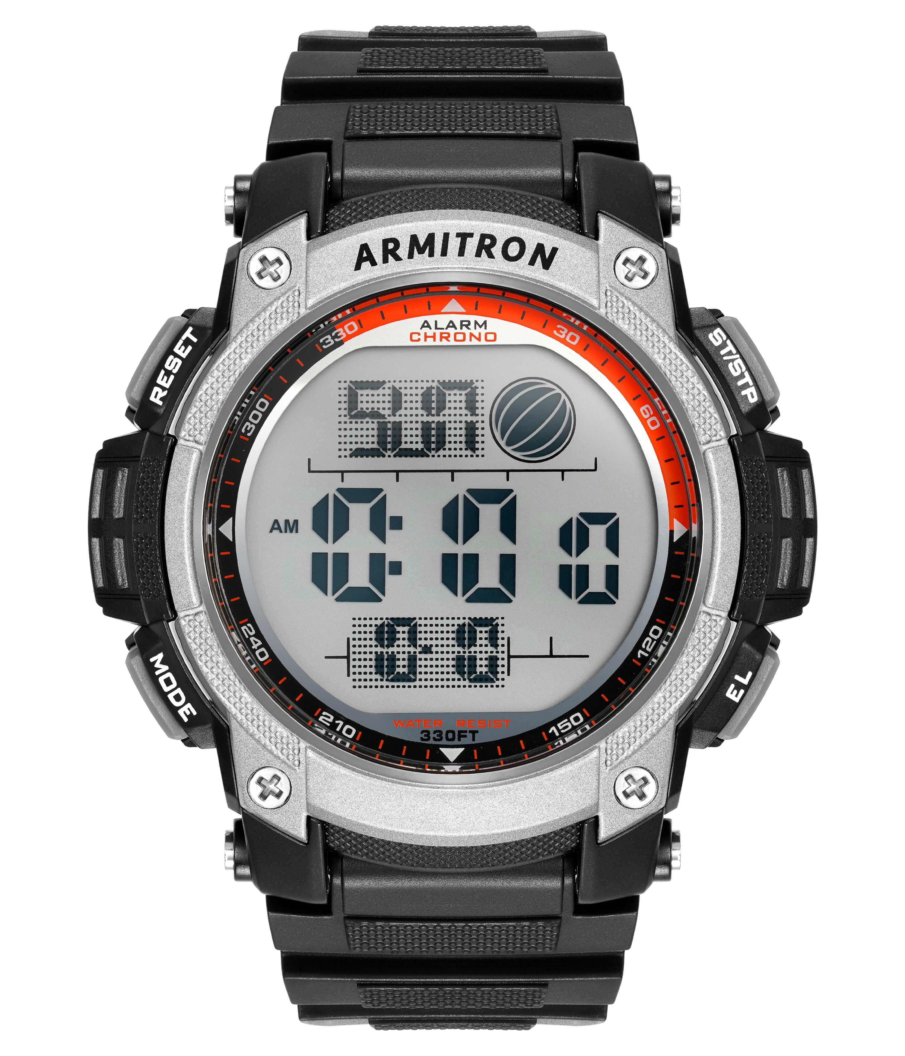 Armitron Unisex Adult Sport Silver Wristwatch with Wrap Around Band ...