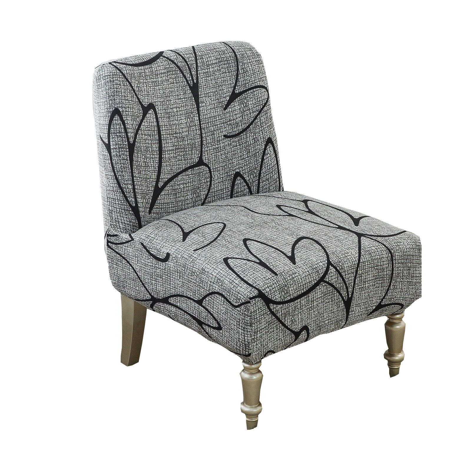 Armless Accent Chair Covers,Printed Chair Slipcover Non-slip Removable ...