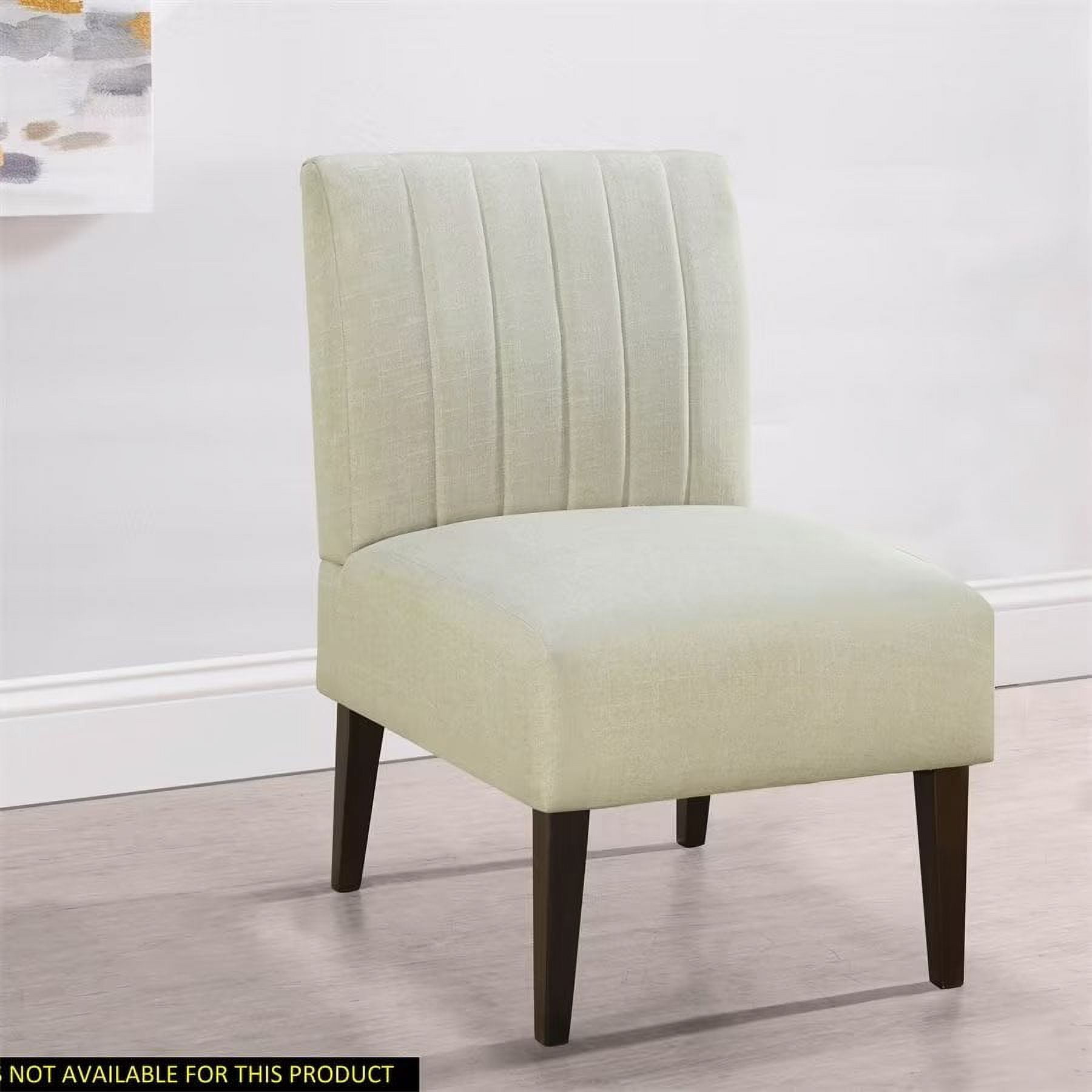 Armless Accent Chair, Leisure Side Chair with Stable Wooden Legs, Comfy ...