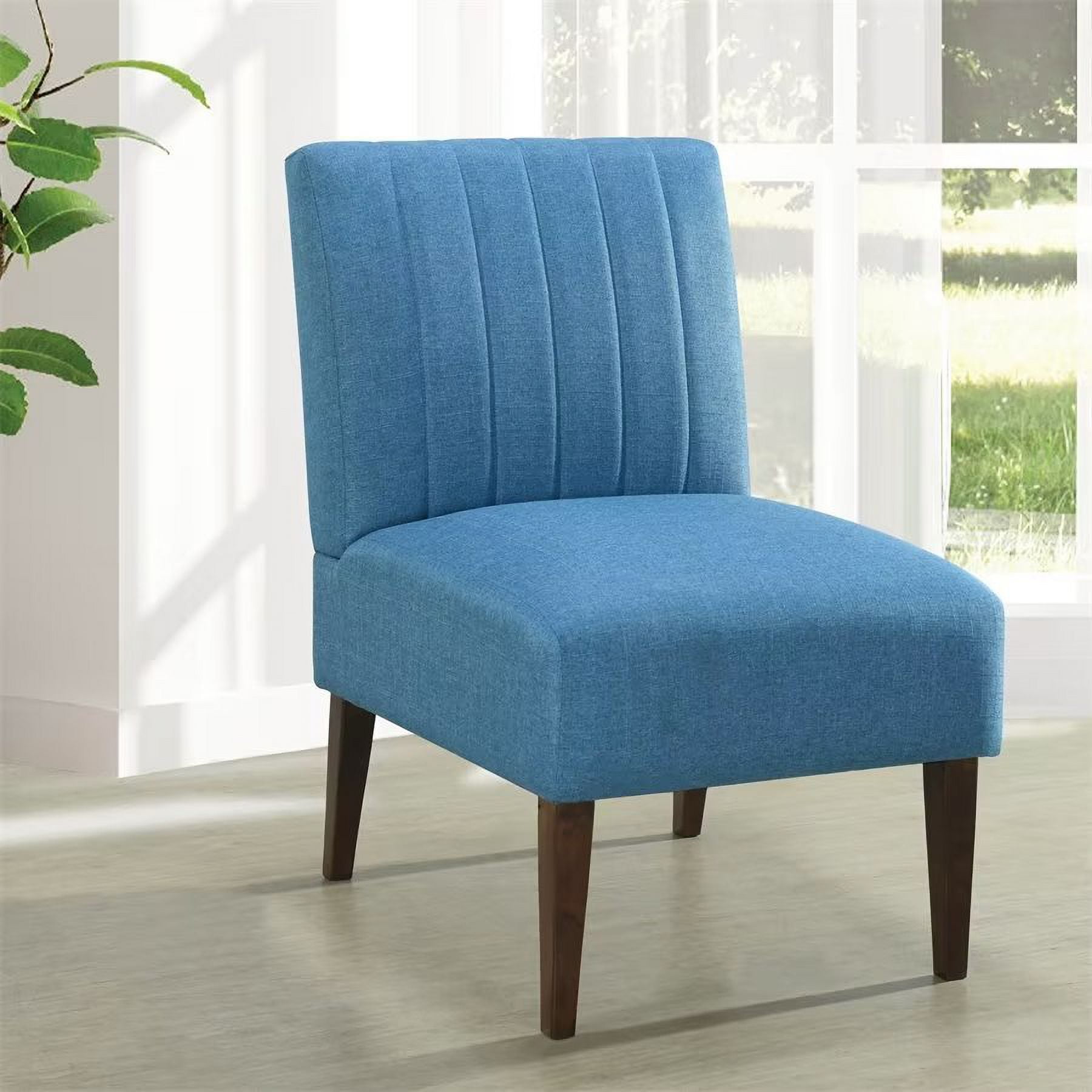 Armless Accent Chair, Leisure Side Chair with Stable Wooden Legs, Comfy ...