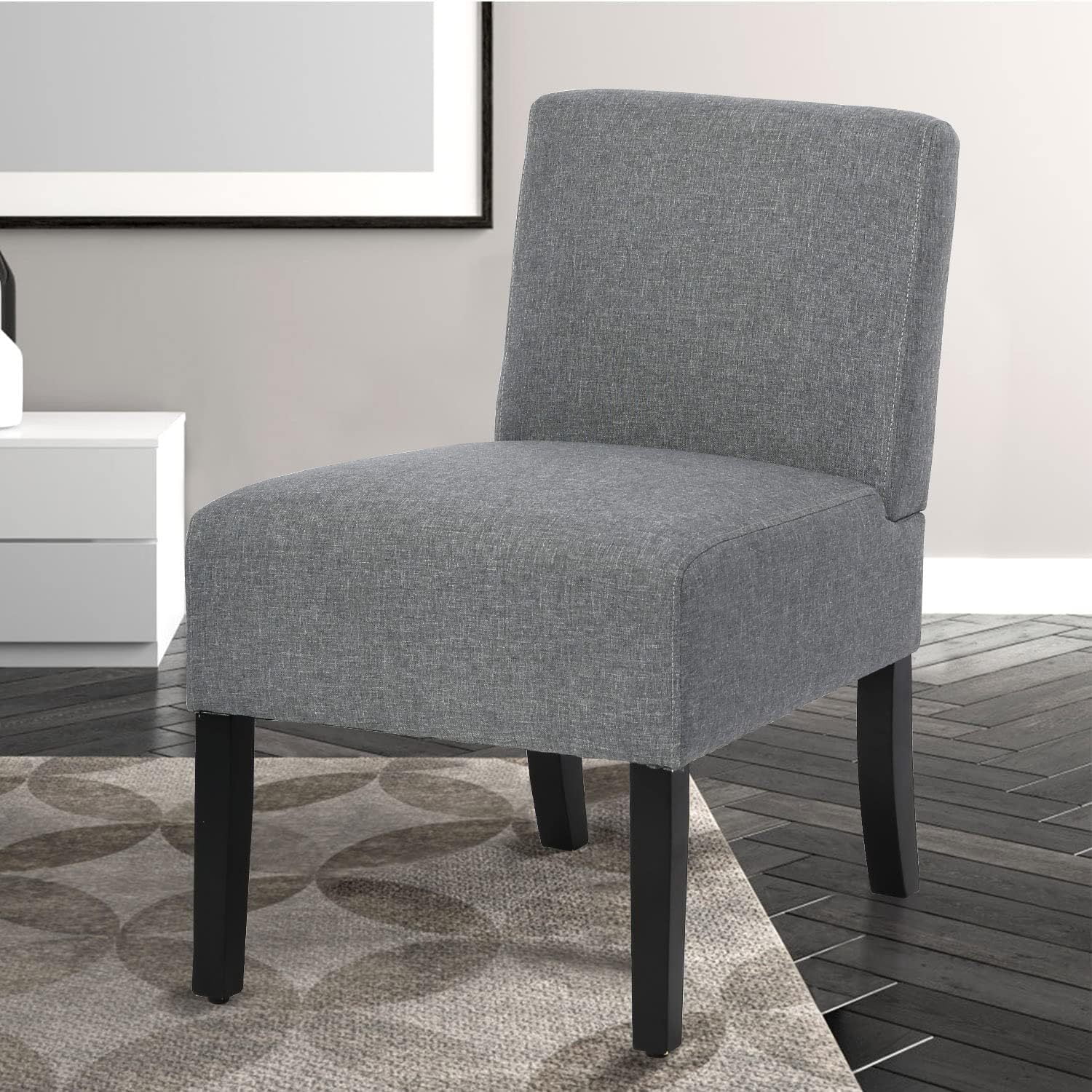 Armless Accent Chair, Living Room Chair, Small Chair for Bedroom ...