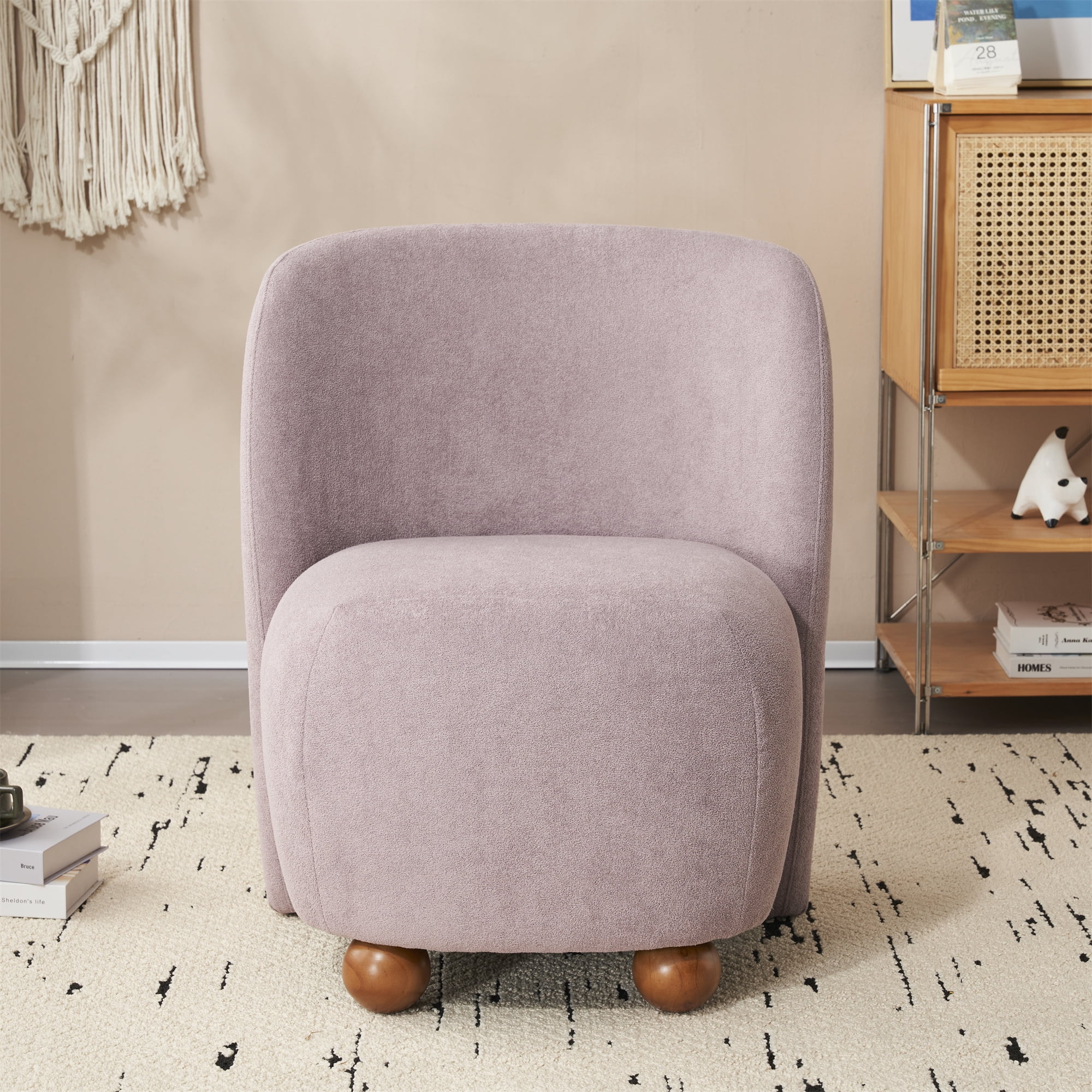 Armless Accent Chair, Modern Low Back Upholstered Armless Accent Chair ...