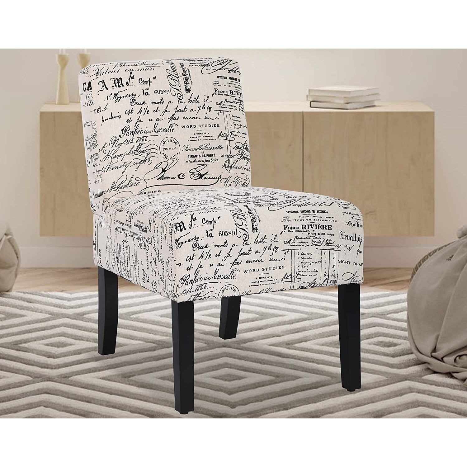 Armless Accent Chair, Side Chairs for Living Room,Small Bedroom Chair ...