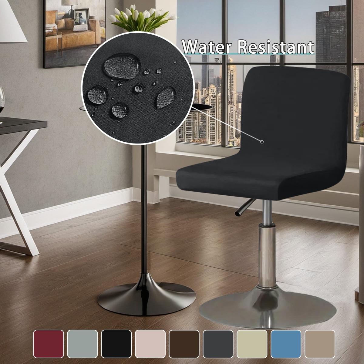 Armless Chair Slipcover, Stretch Jacquard Cross Legged Office Desk ...