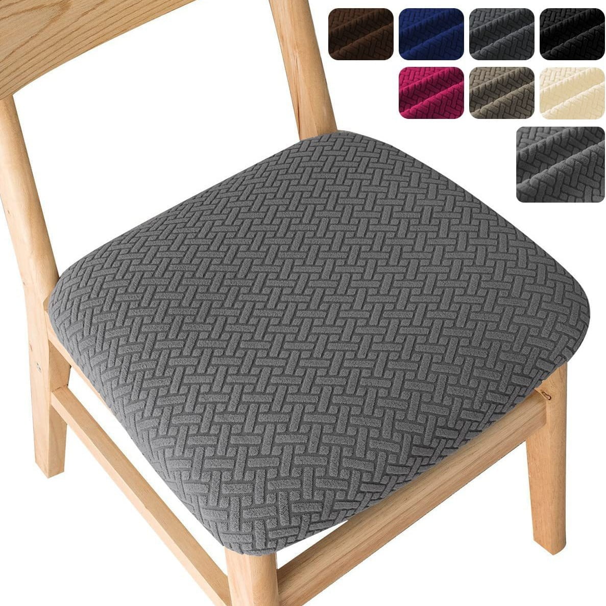Armless Chair Slipcover, Stretch Jacquard Cross Legged Office Desk ...