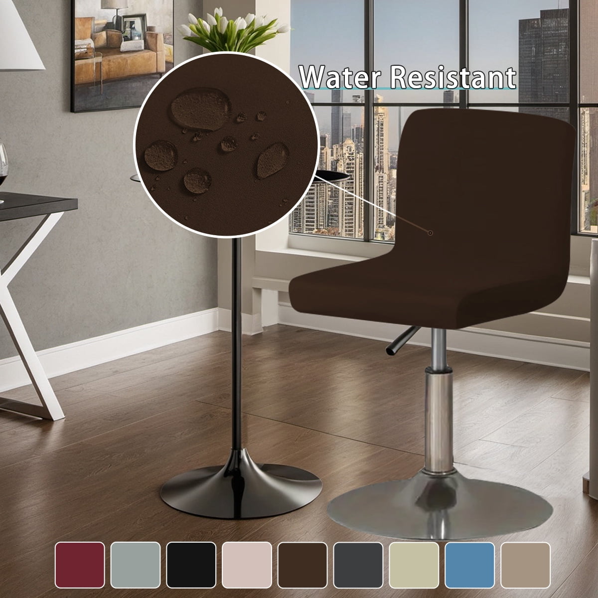 Armless Chair Slipcover, Stretch Jacquard Cross Legged Office Desk ...