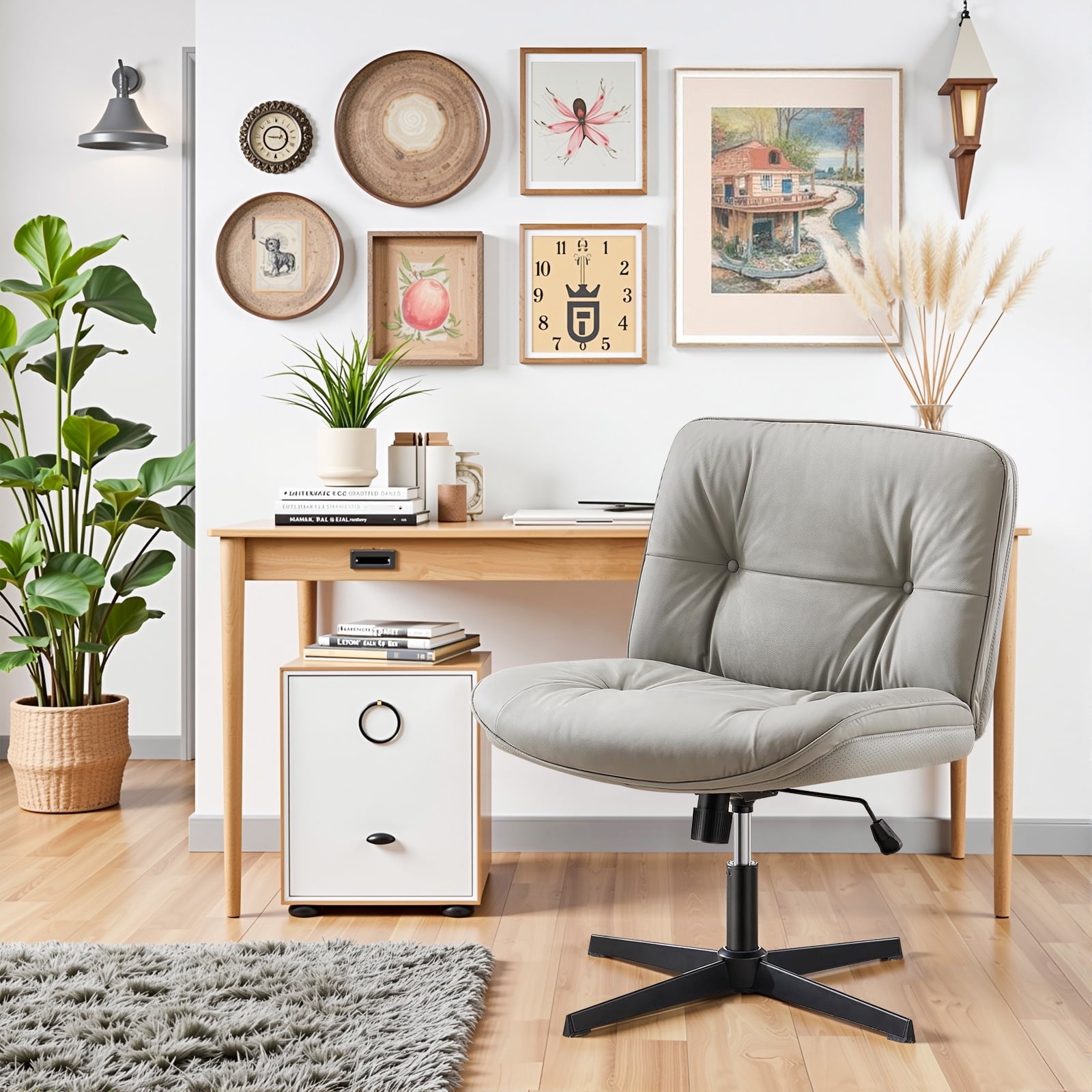 Armless Criss Cross Legged Chair, OverSized Desk Chairs, Adjustable ...