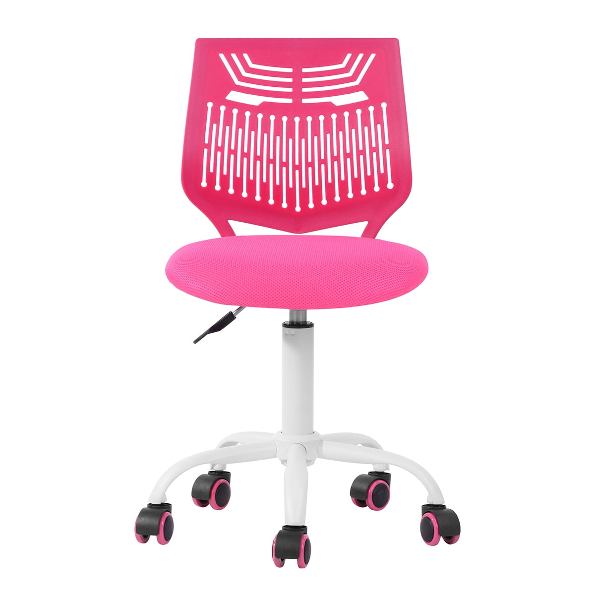 Armless Desk Chair, Adjustable Swivel Low Back Task Chair with Rolling ...
