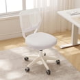 Armless Desk Chair, Height Adjustable Swivel Office Rolling Task Chairs ...