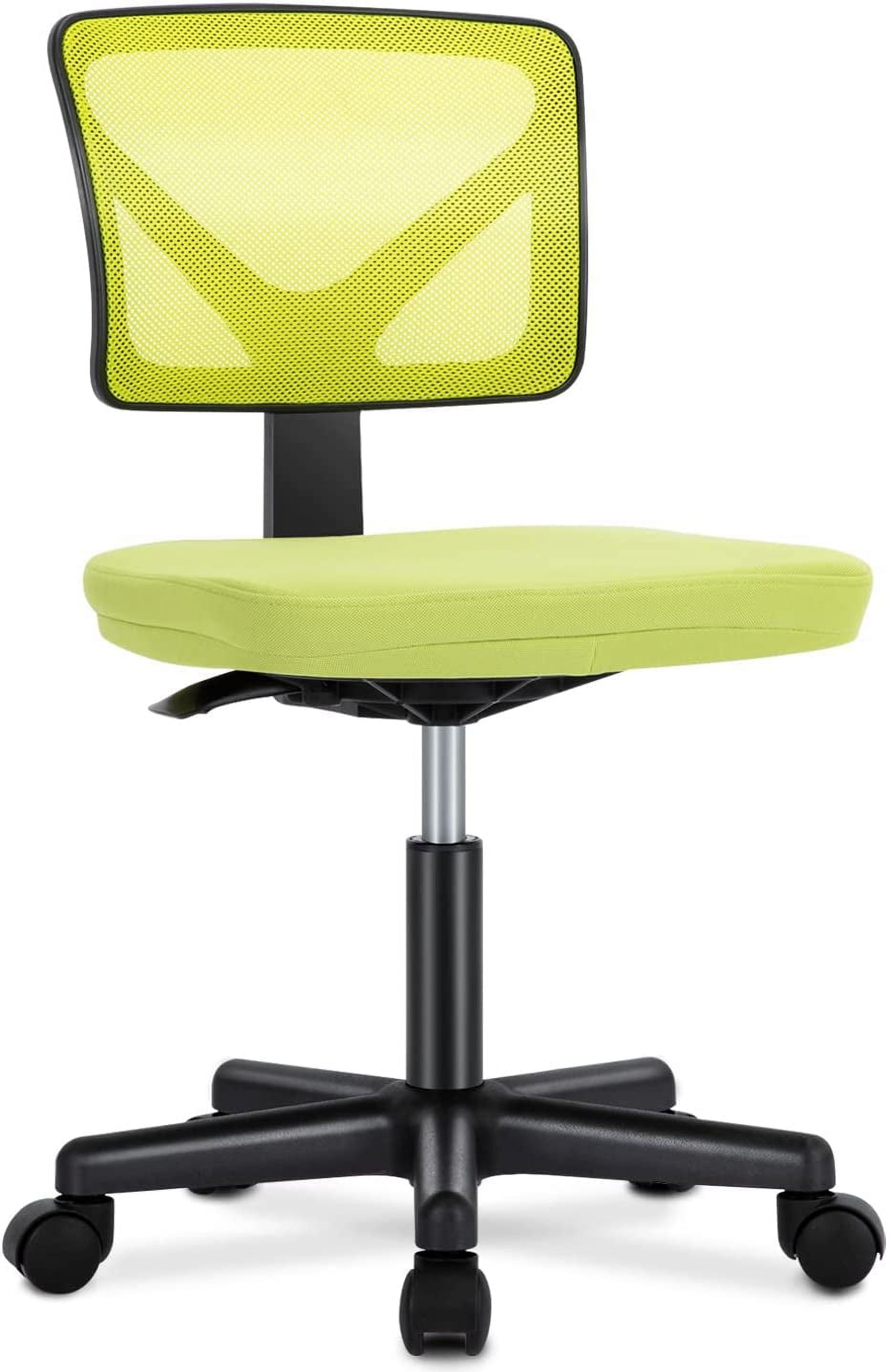 Armless Desk Chairs with Wheels Cute Home Office Chair No Arms ...
