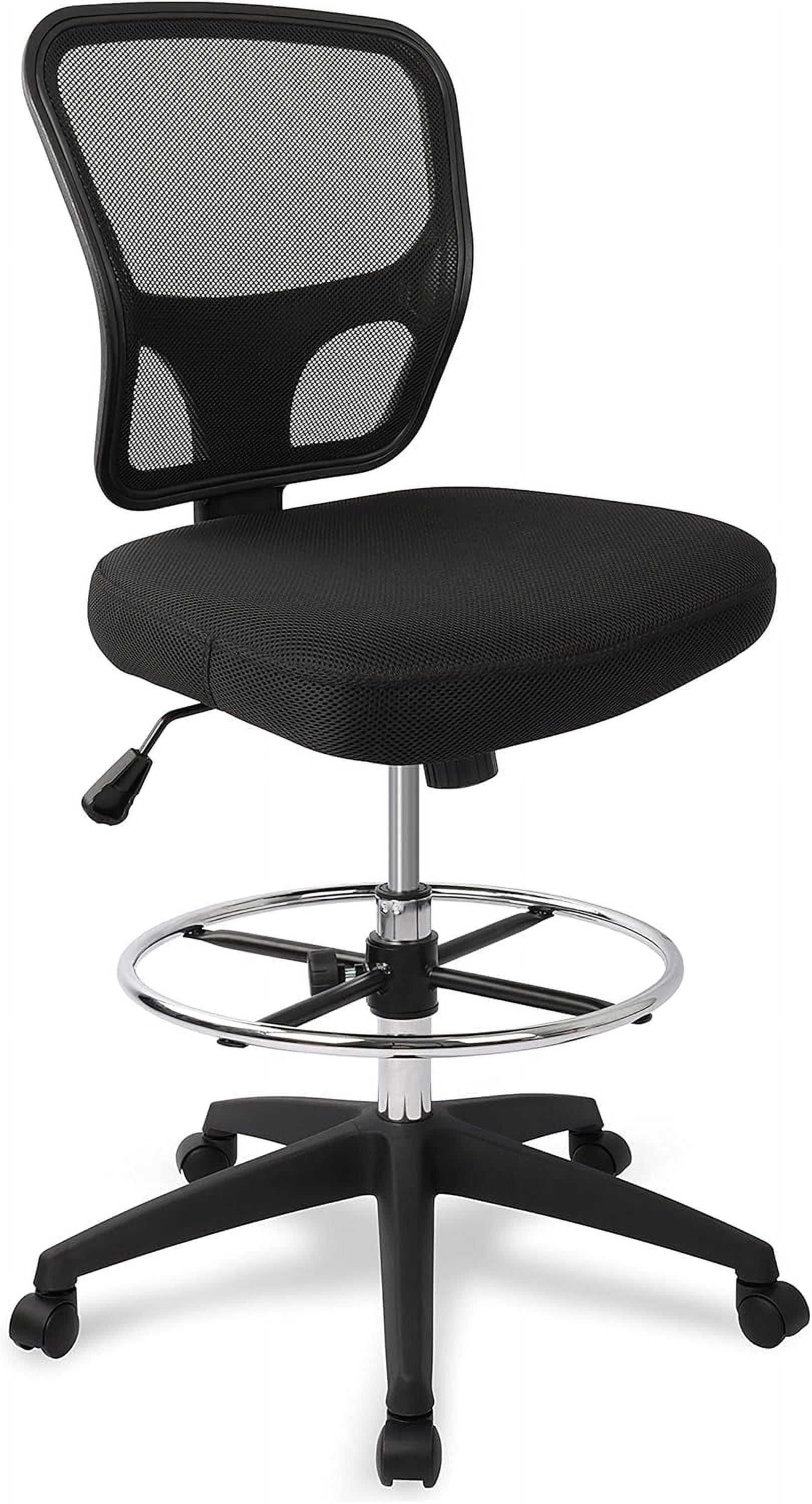 Armless Drafting Chair Tall Office Chair Adjustable Height Back ...