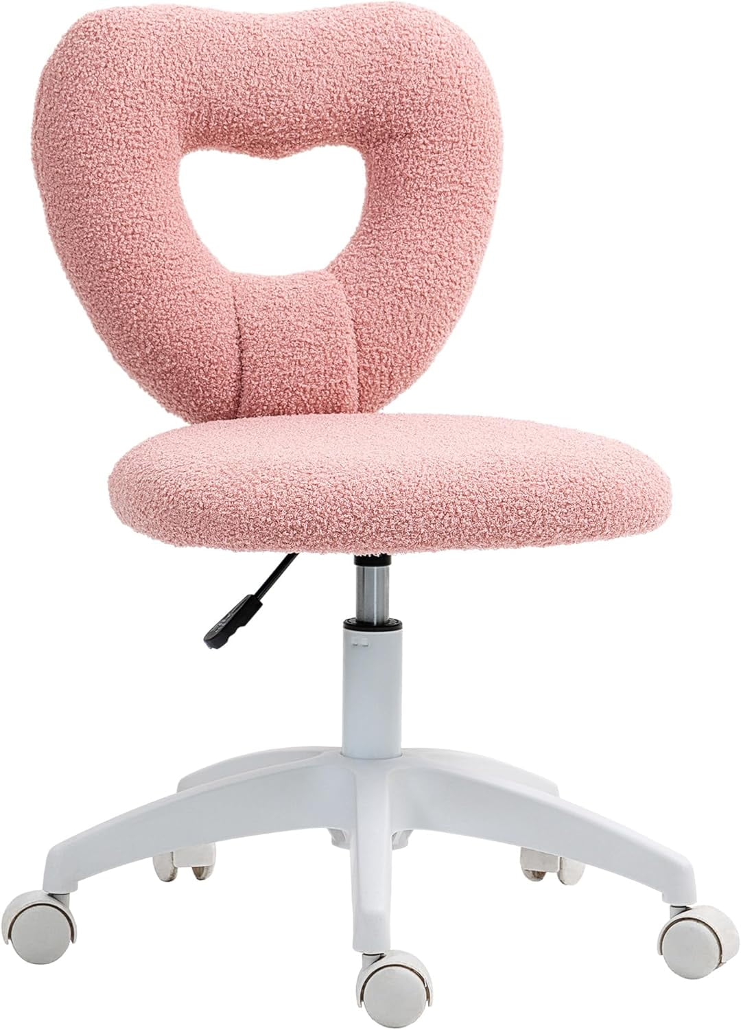 Armless Home Office Cute Desk Chair, Height Adjustable Computer Task ...