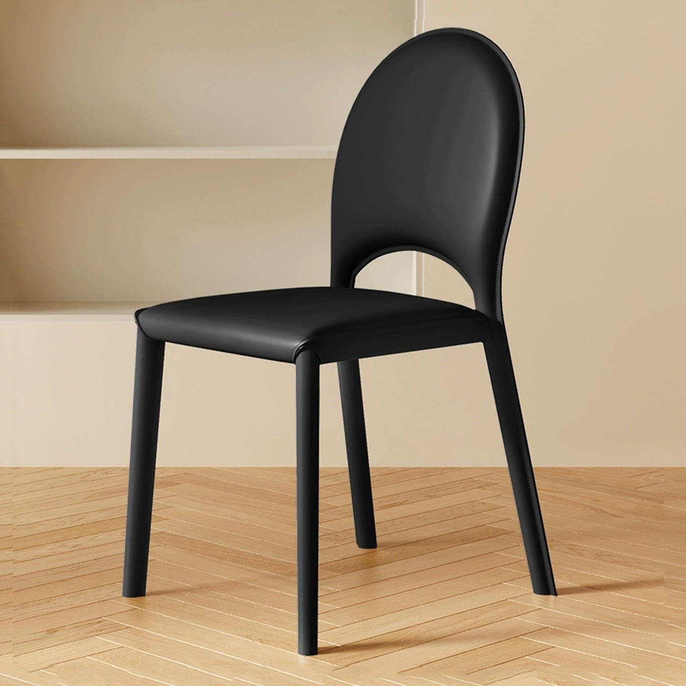 Armless Modern Kitchen Side Chair Upholstery Leisure Chair Leather ...