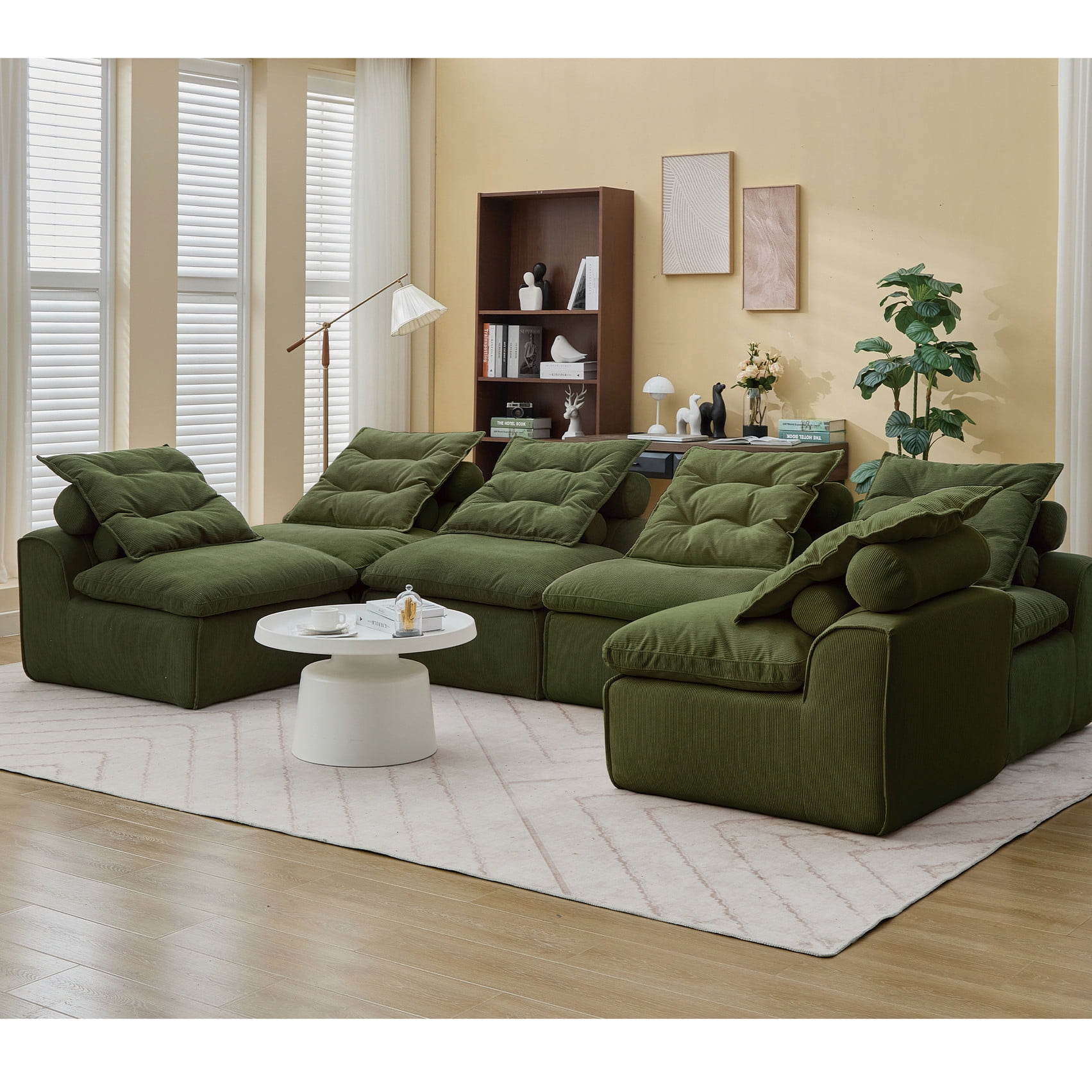 Armless Modular Sofa with Foam Filler / Cozy for Small Living Areas ...