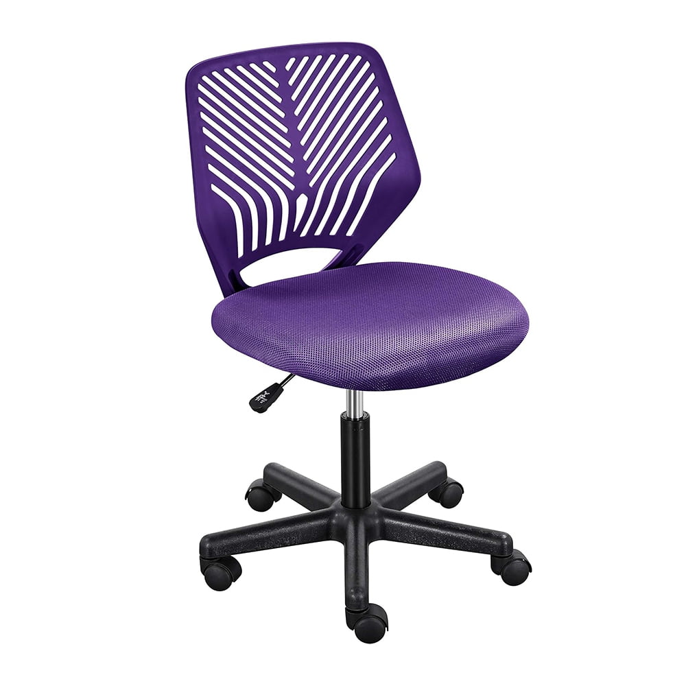 Armless Office Chair, Mesh Ergonomic Small Desk Chair with Foam-Padded ...