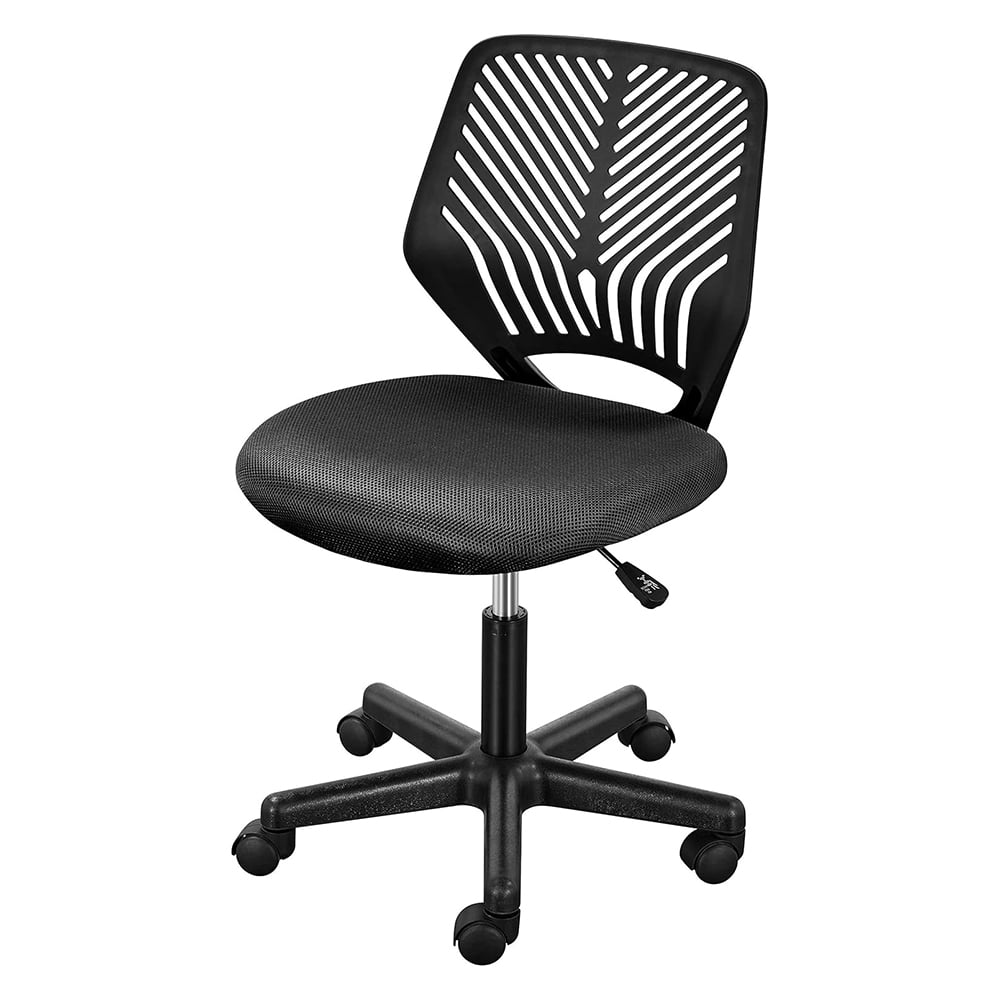 Armless Office Chair, Mesh Ergonomic Small Desk Chair with Smooth ...