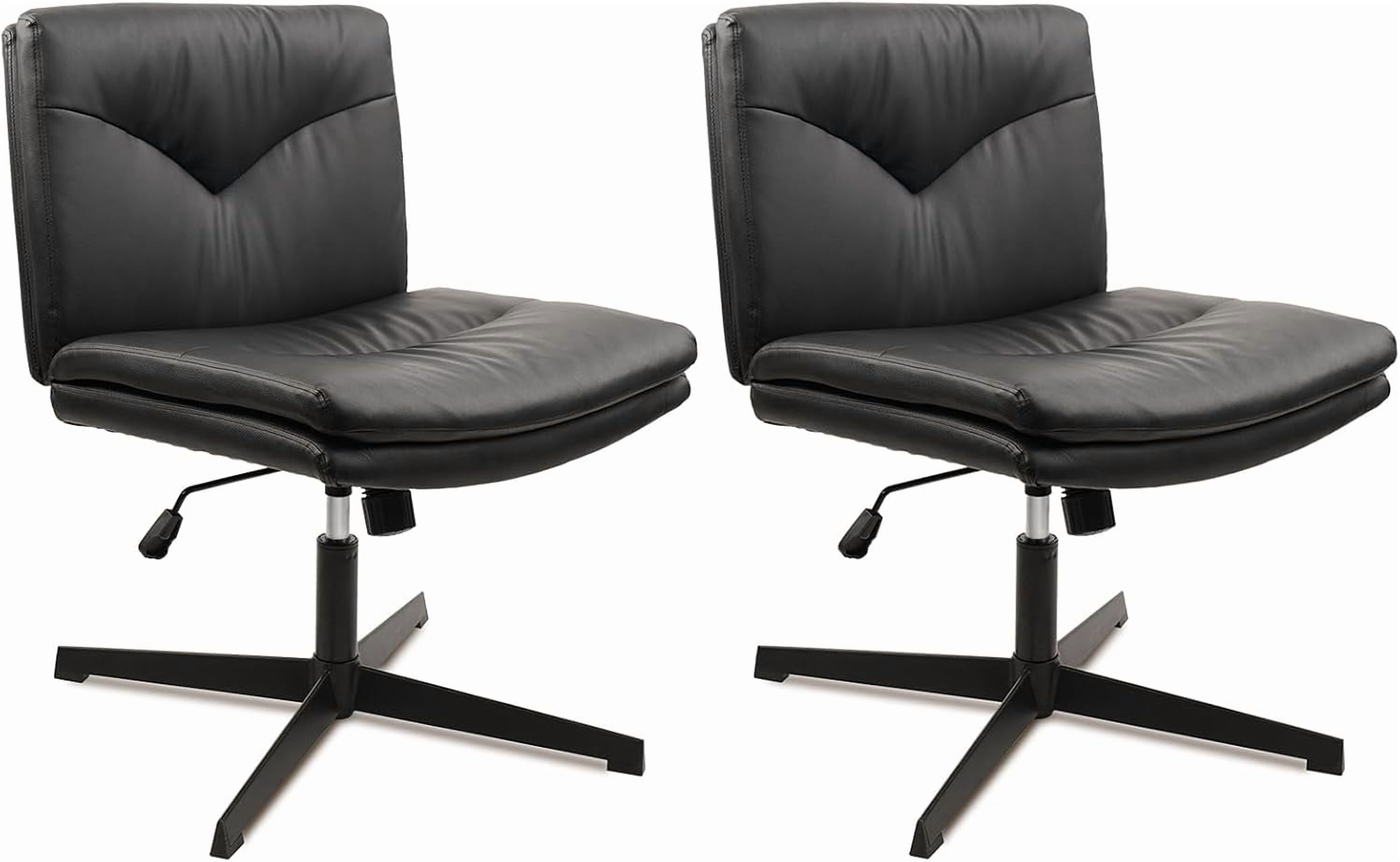 Armless Office Criss Cross Chair, Extra Wide Seat, Big and Tall 600LBS ...