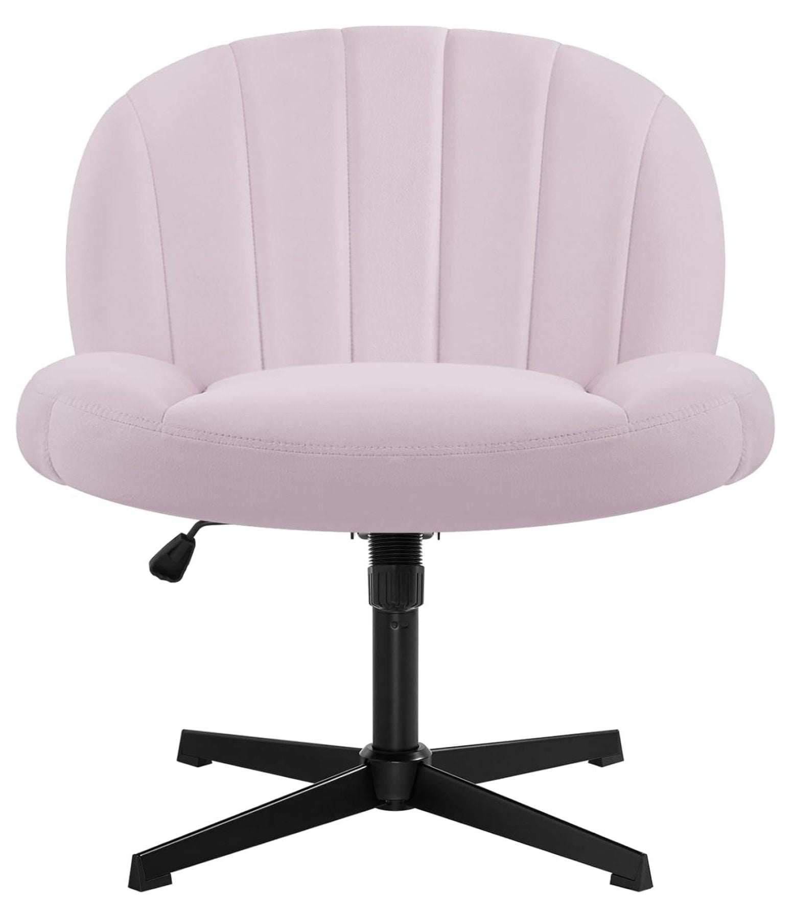 Armless Office Desk Chair, Cross Legged Chair No Wheels, Height ...
