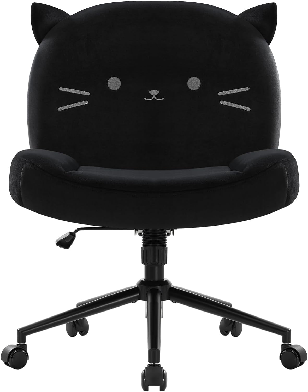 Armless Office Desk Chair with Wheels,Ergonomic Criss Cross Legged ...