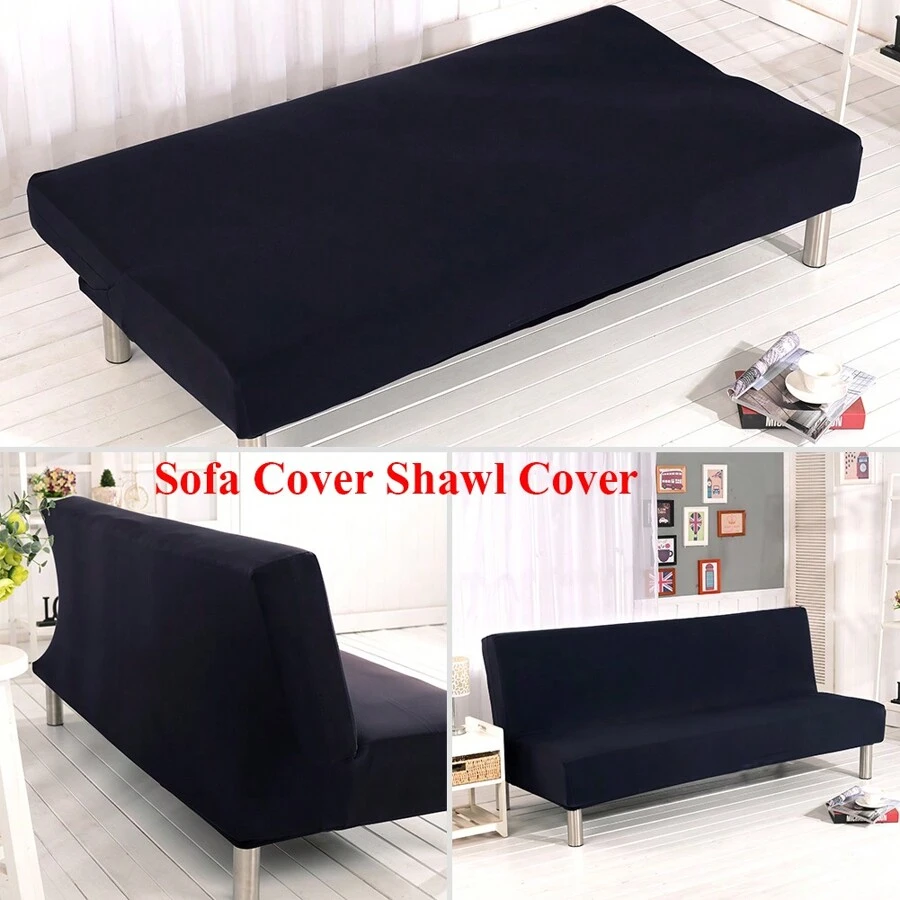 Armless Sofa Bed Cover Stretch Futon Covers Slipcover Full Size Folding Sofa Couch Futon ...