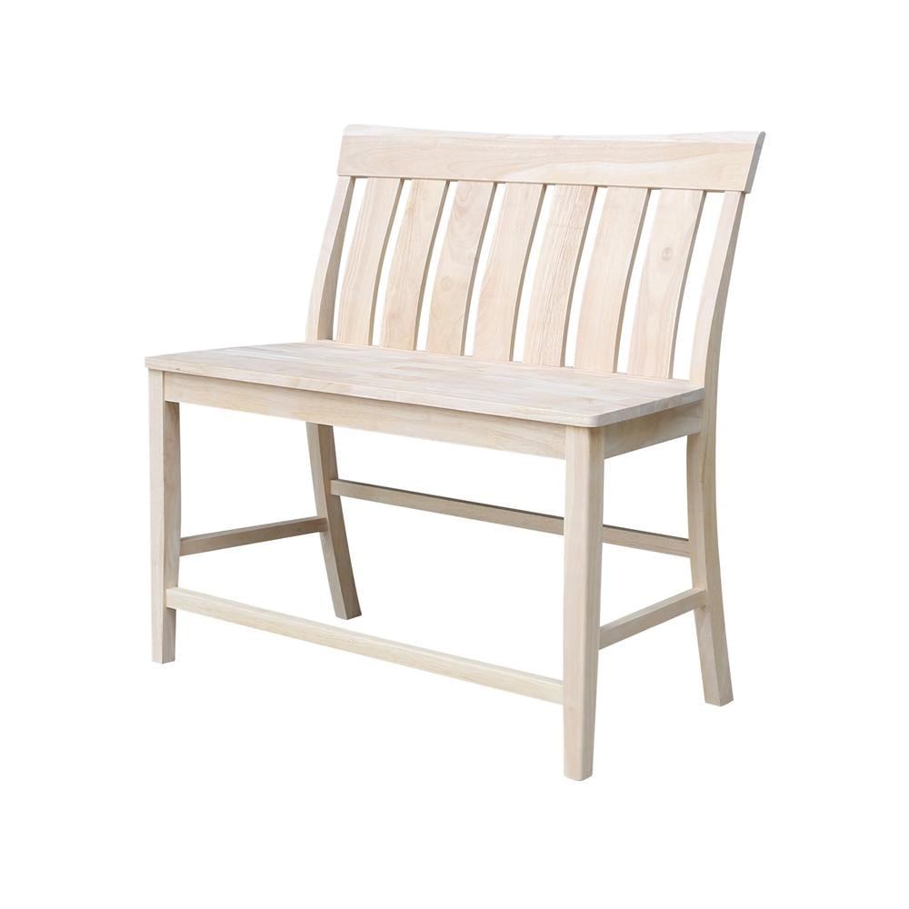 Armless Solid Wood Ava Tall Bench with a Seat Height of 24" in a ...