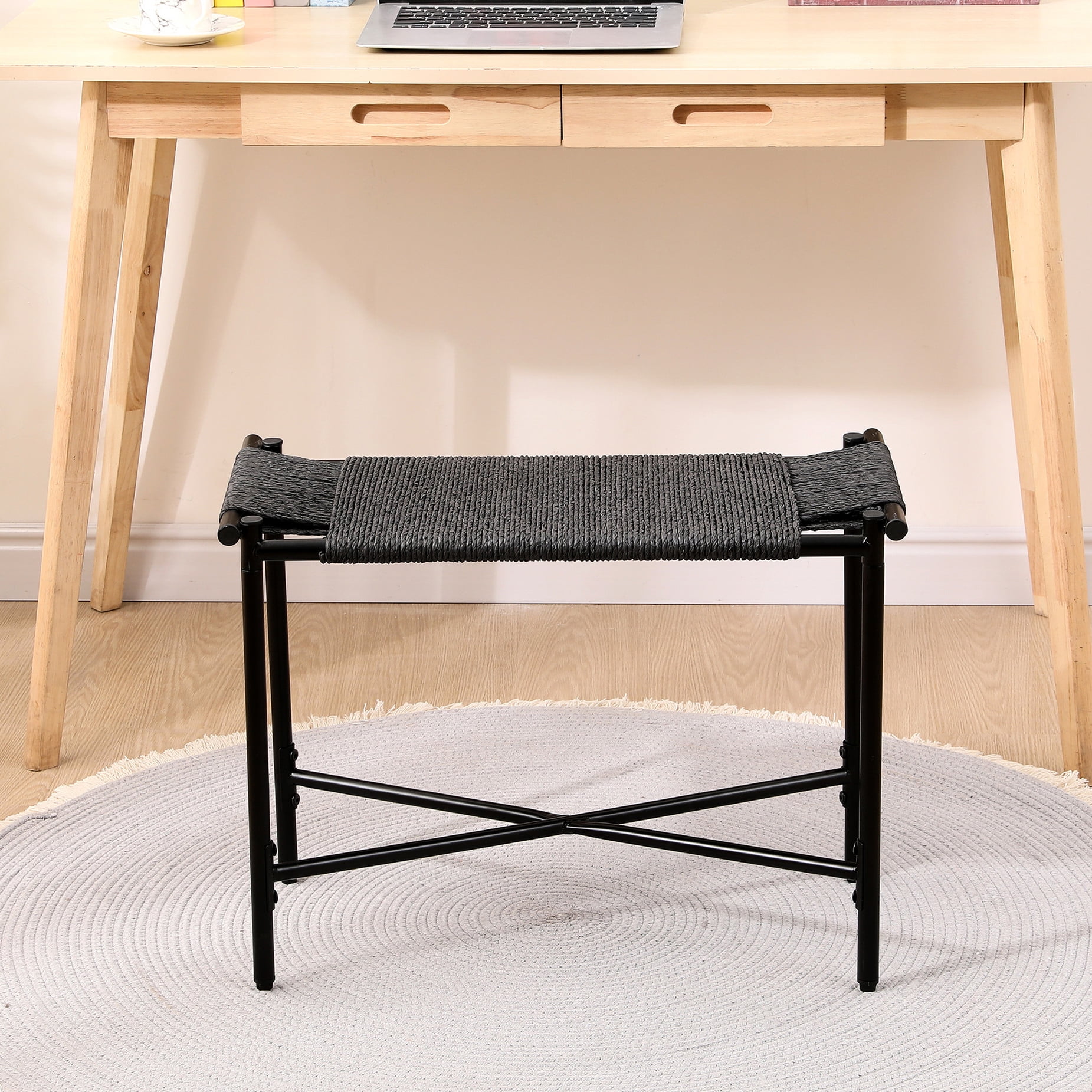 Armless Stool for Makeup | Used in Various Rooms | Hand - woven Paper ...