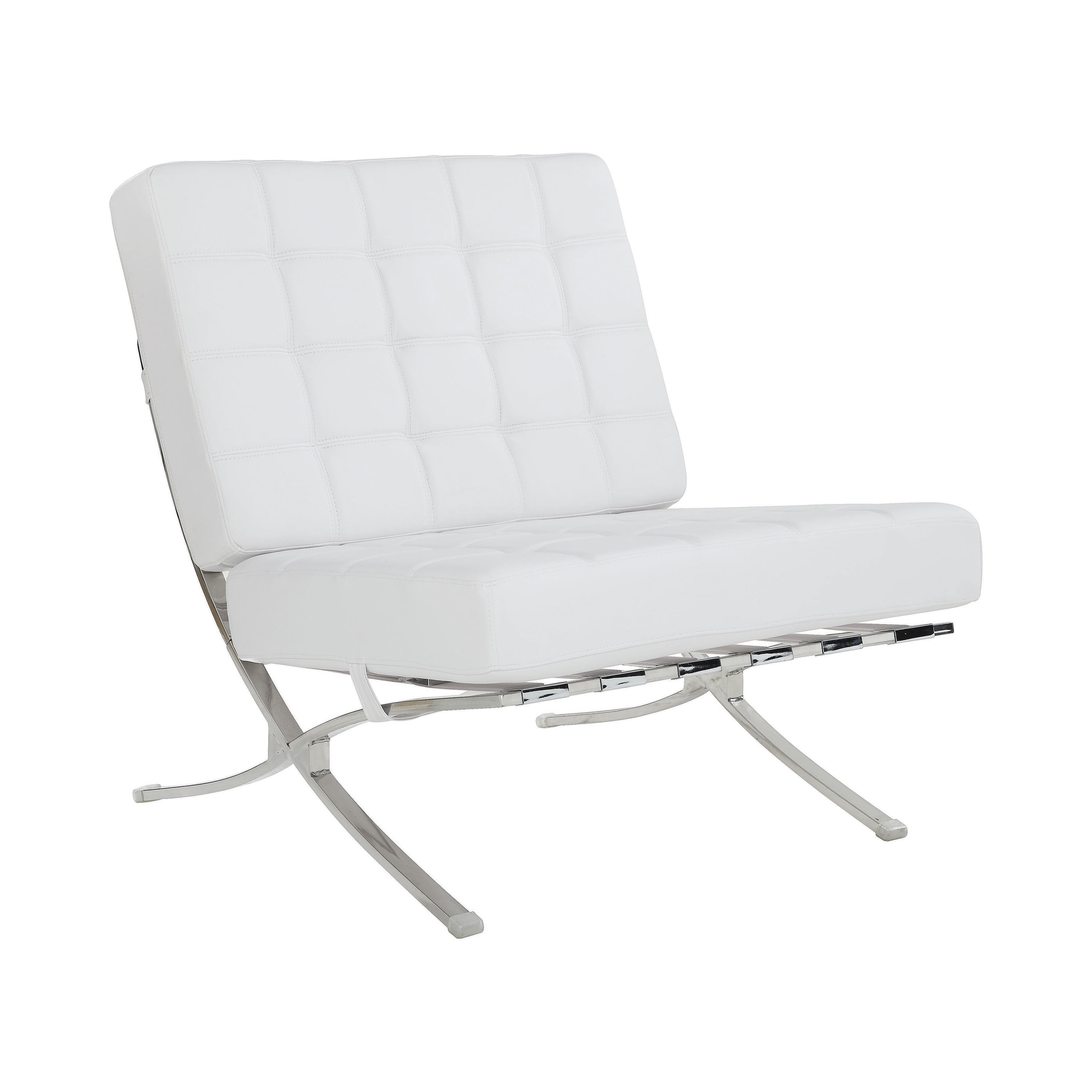 Armless Upholstered Accent Chair White - Walmart.com