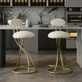Armless Velvet Counter Stools | Comfortable for Kitchen & Coffee Bar ...