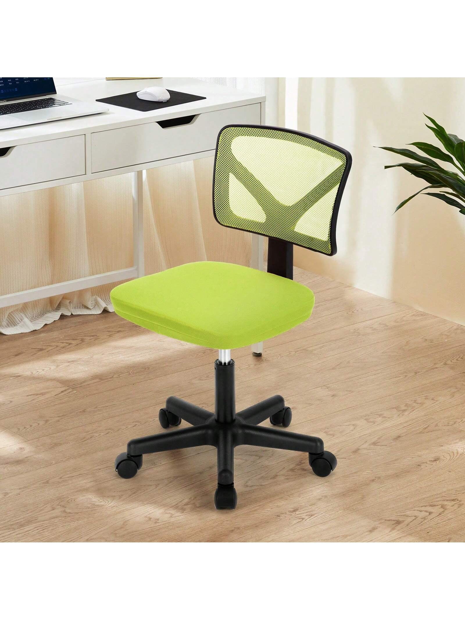 Armless home office computer desk chair, armless mesh small medium back ...