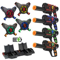 Infrared Laser Tag s and Vests - Laser Battle Mega Pack Set of 4 ...