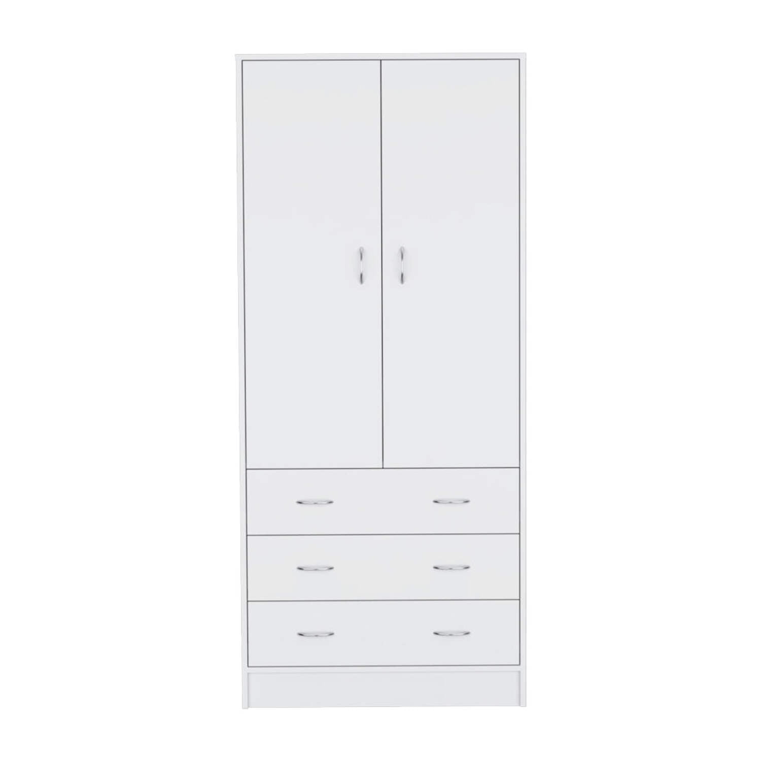Armoire Ramey, Bedroom, White White Particle Board Engineered Wood ...