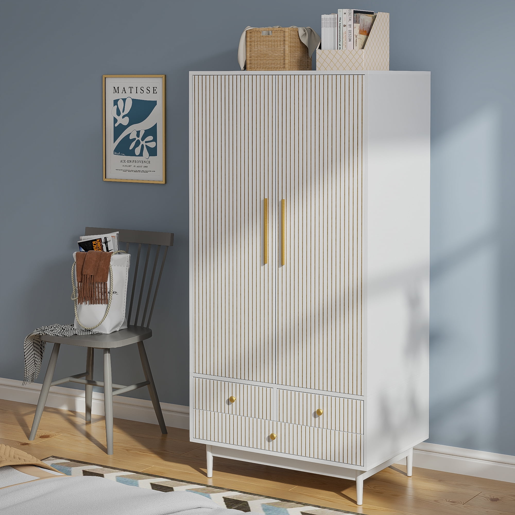 Armoire Wardrobe Closet, Closet Wardrobe Cabinet with Drawers and ...