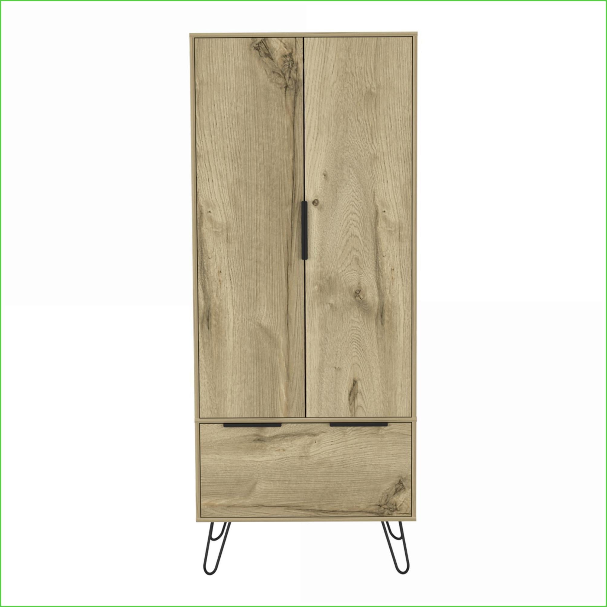 Armoires, Contemporary Light Oak Particleboard Armoire with Drawer ...
