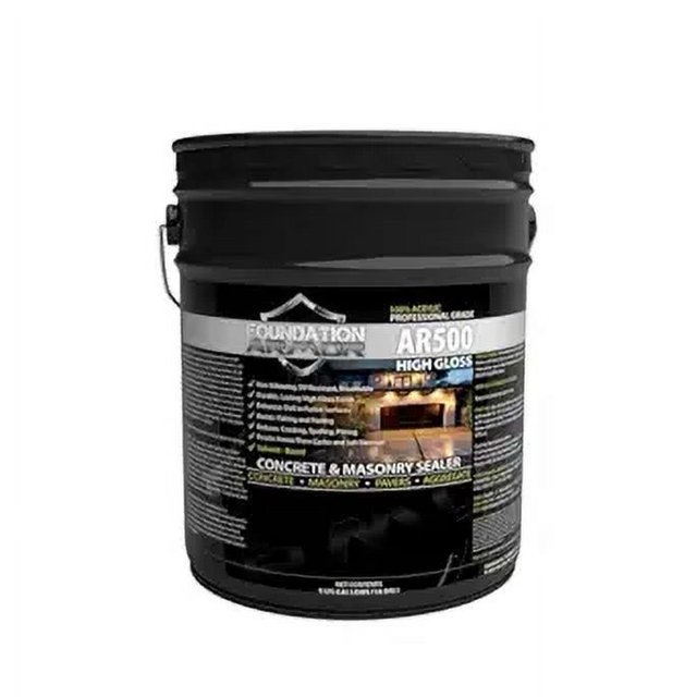 Armor AR500 Solvent-Based High Gloss Wet Look Acrylic Concrete Sealer and Paver Sealer (AR500-5 ...