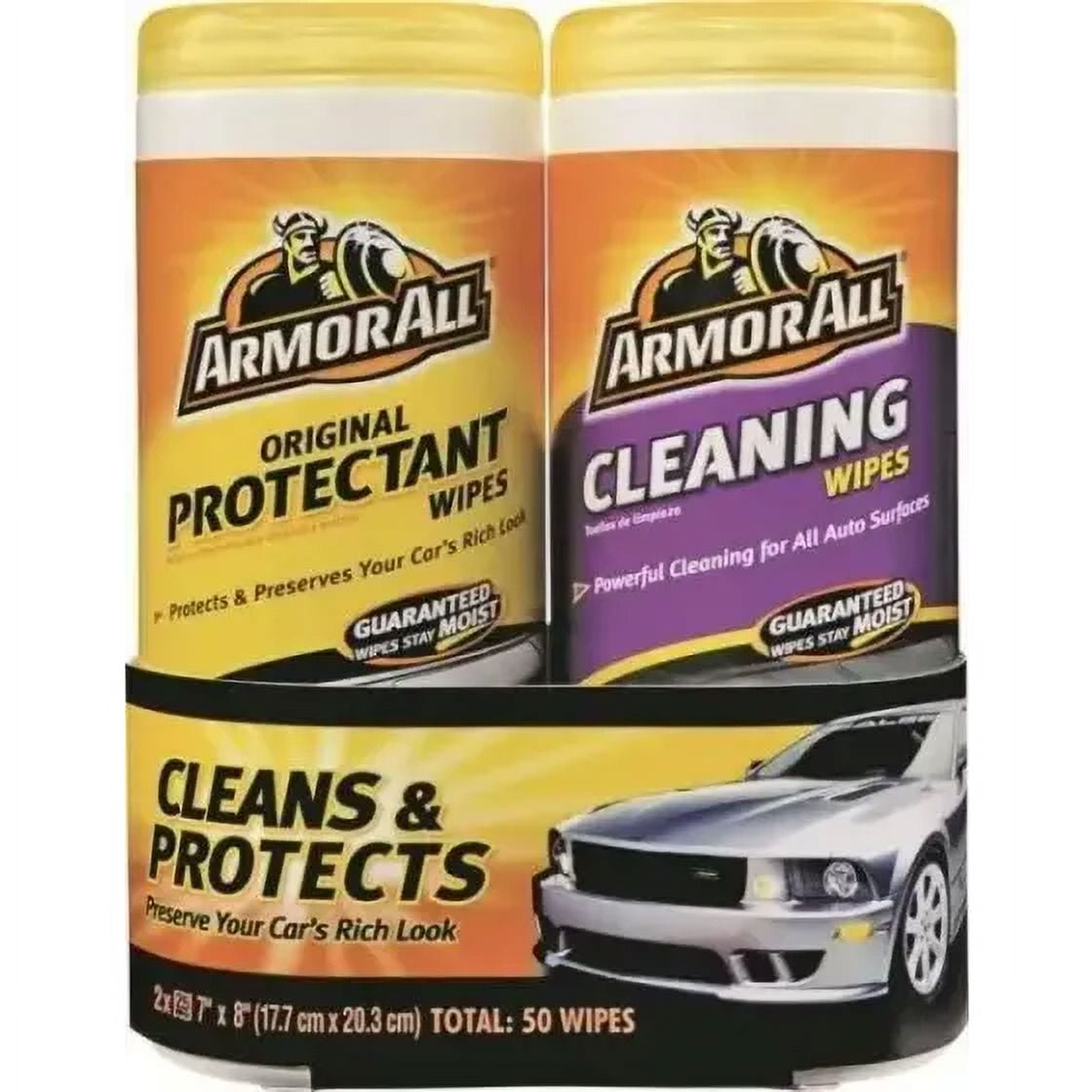 Armor All 18779 Combo Original Protectant and Cleaning Wipes, Citrus ...