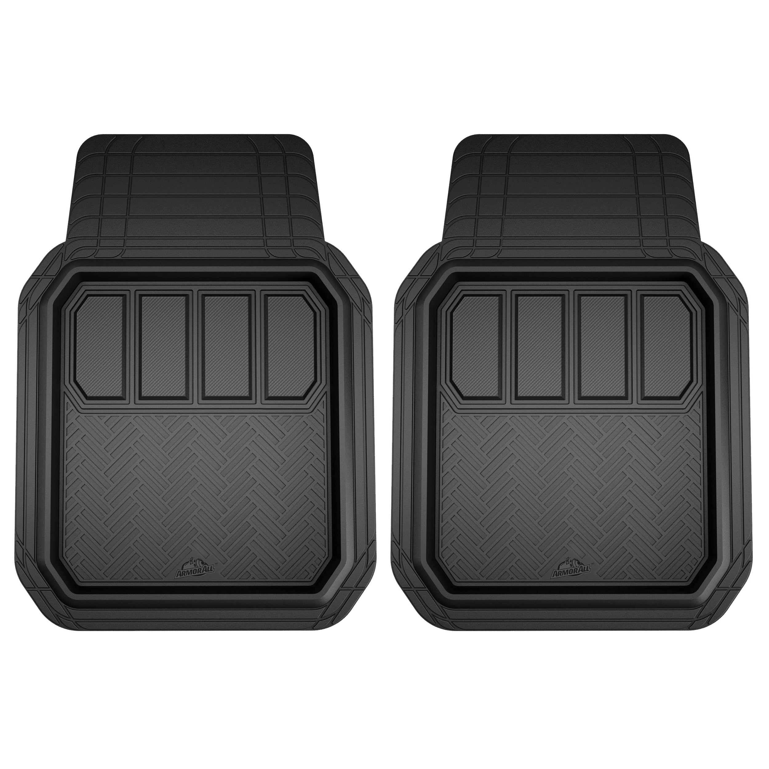 Armor All 2 Piece Universal Rubber Deep Tray Floor Mats, Black 79987WDC ...