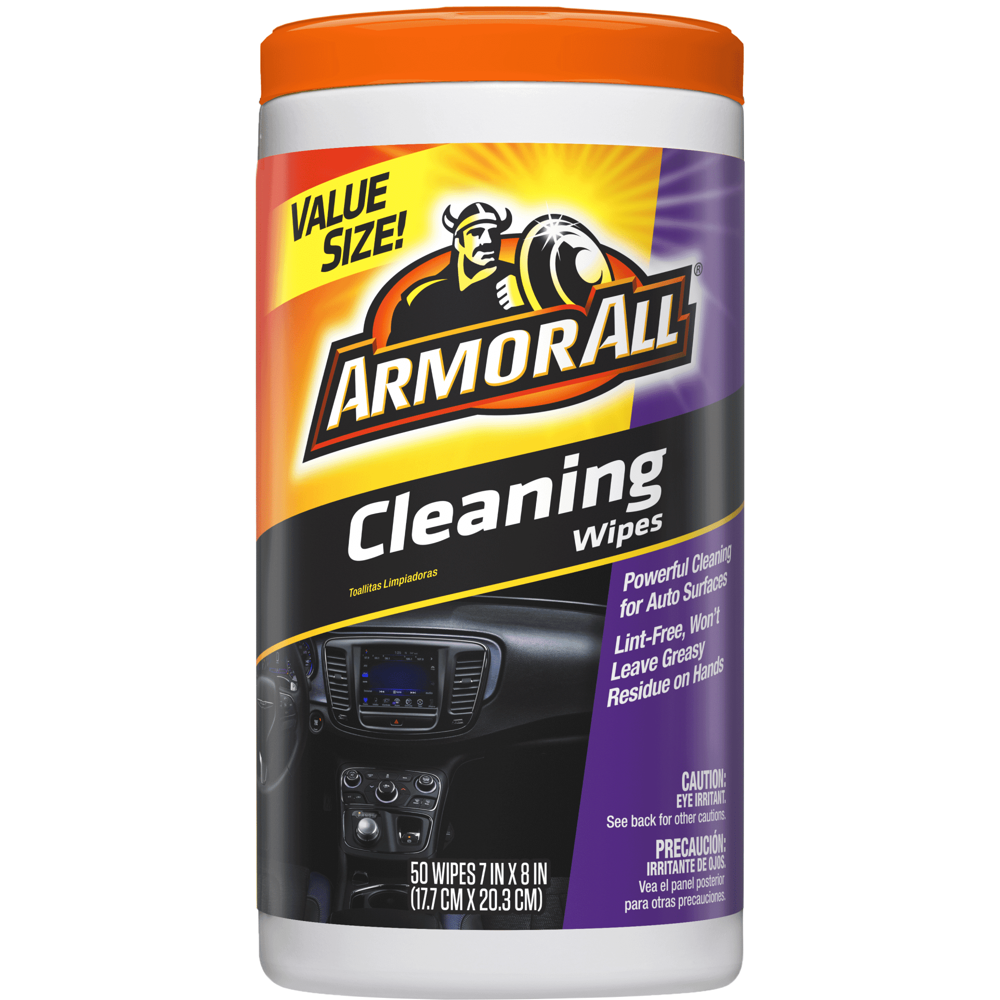 Armor All Car Cleaning Wipes, 50 Count, Wipes for Interior and Exterior ...