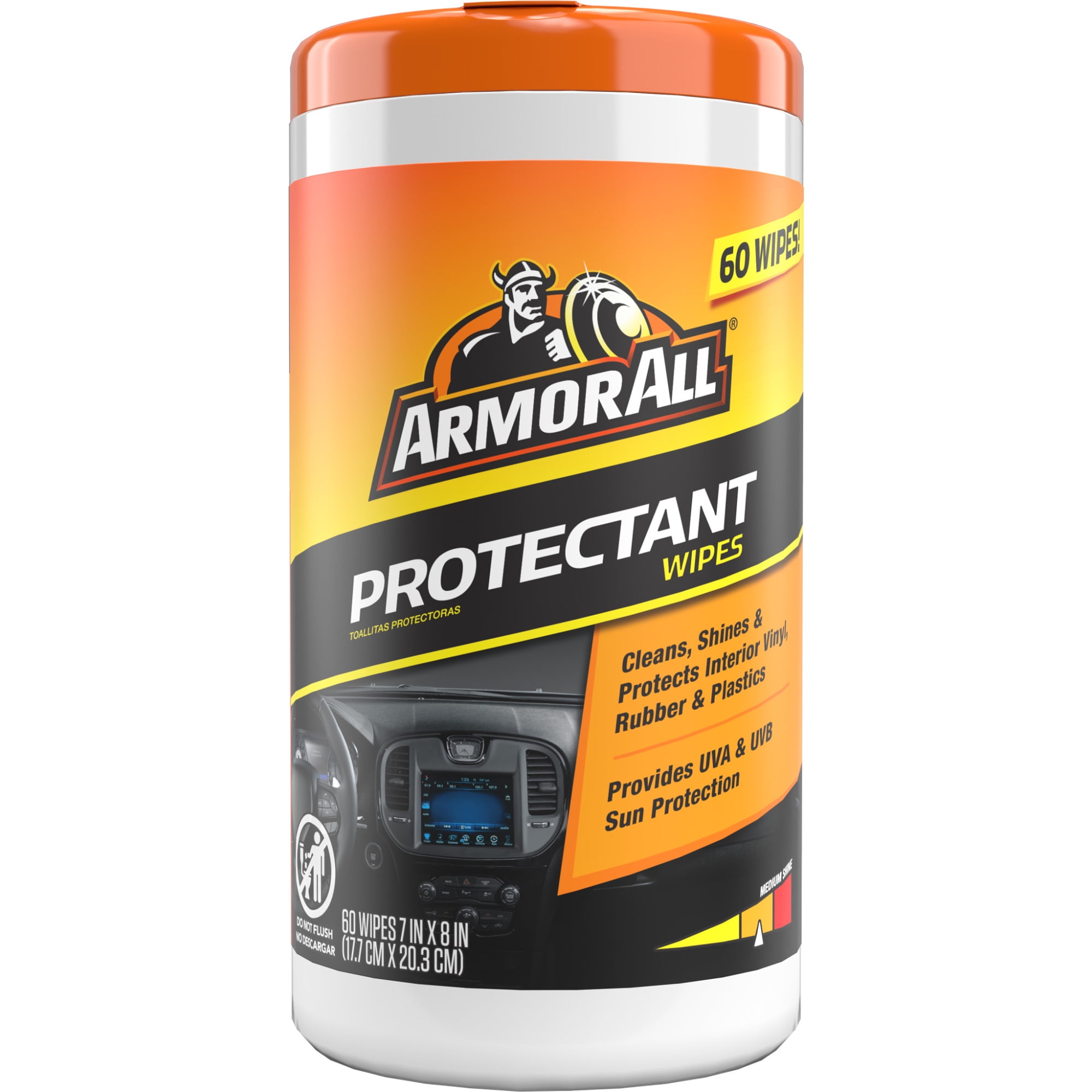 Armor All Car Interior Protectant Car Cleaning Wipes, 60 Count ...