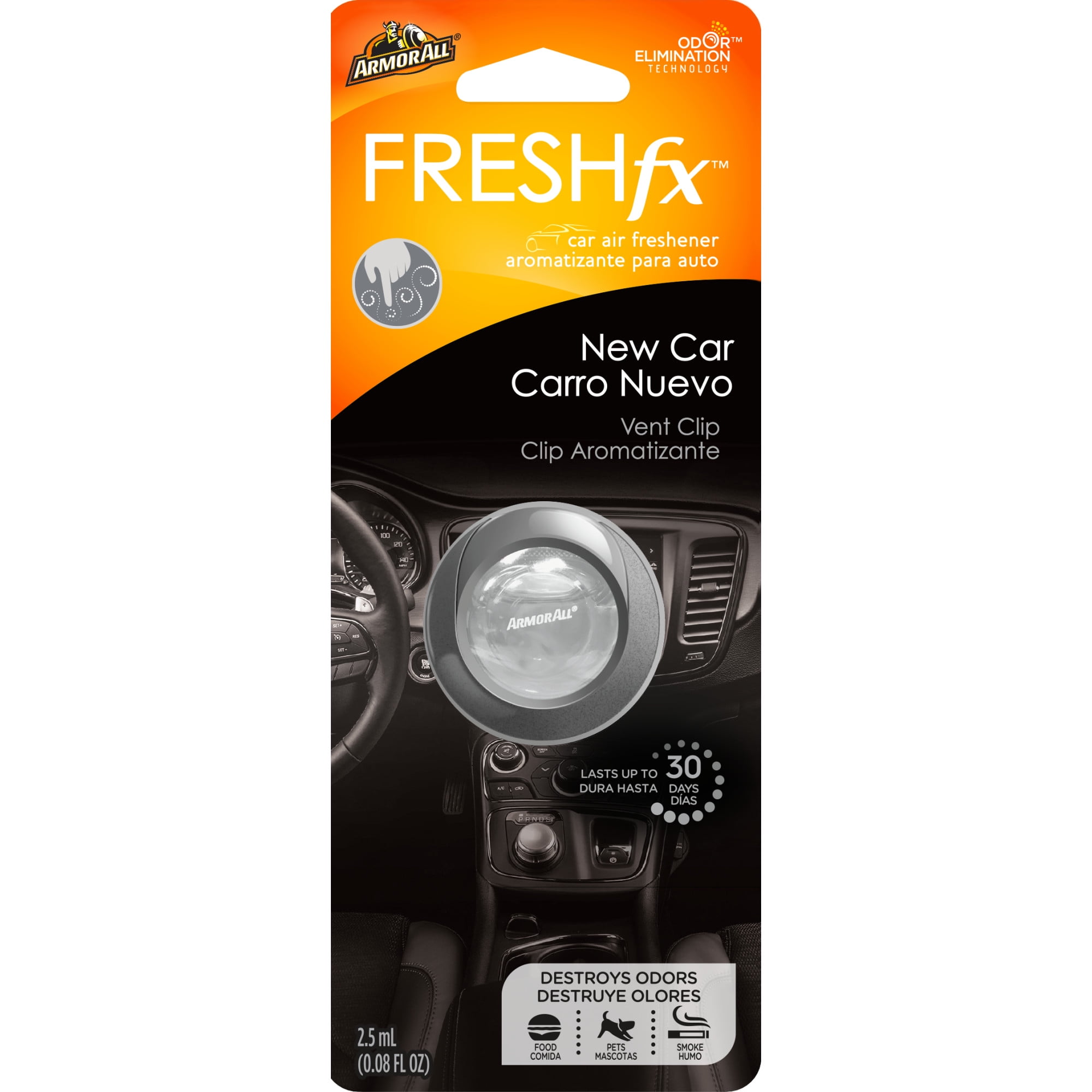 Armor All FRESH fx Car Air Freshener Vent Clip – New Car Scent (0.08 ...