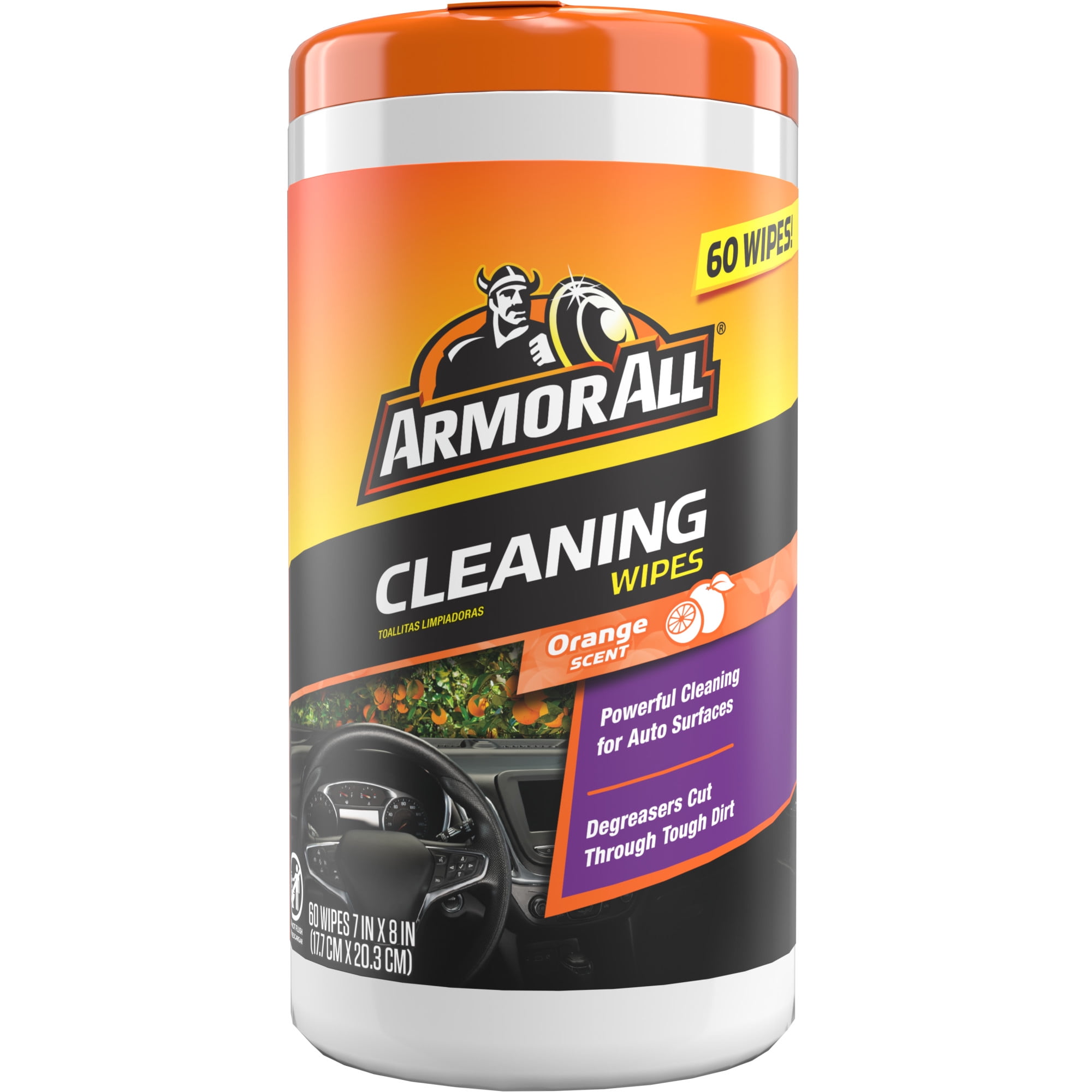 Armor All Interior Car Cleaning Wipes in Orange Scent, Gift for Him, 60 ...