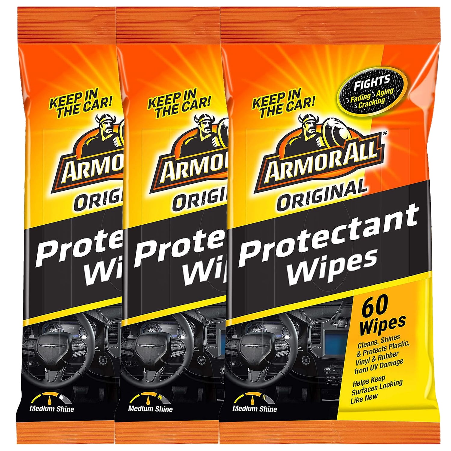 Armor All Protectant Wipes in a Pouch - Car Interior Cleaner: Ultimate ...