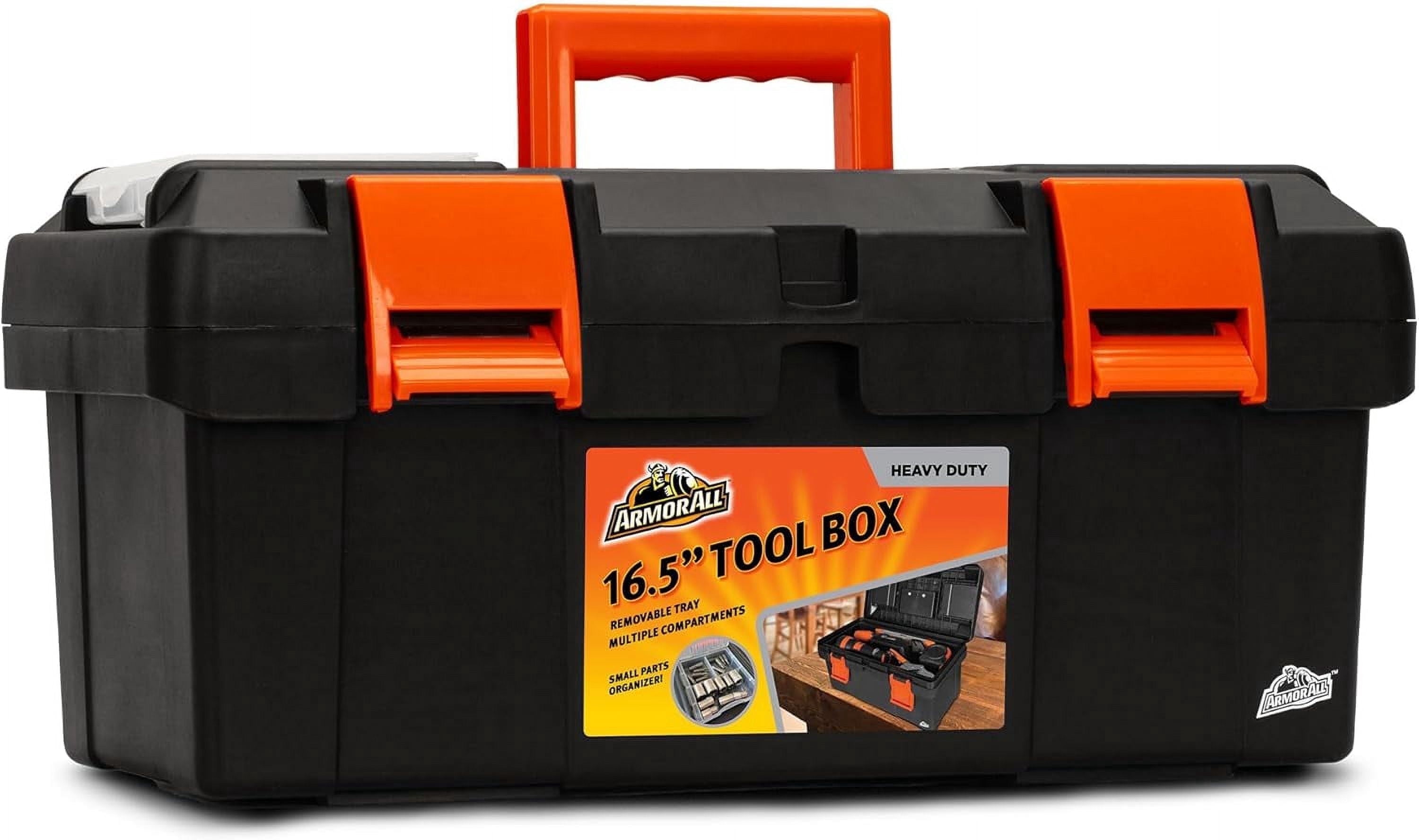 Armor All Tool Box Removable Organization Tray, Large Interior Storage ...