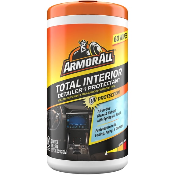Armor All Total Interior Detailer and Protectant Wipes, 60 Count ...