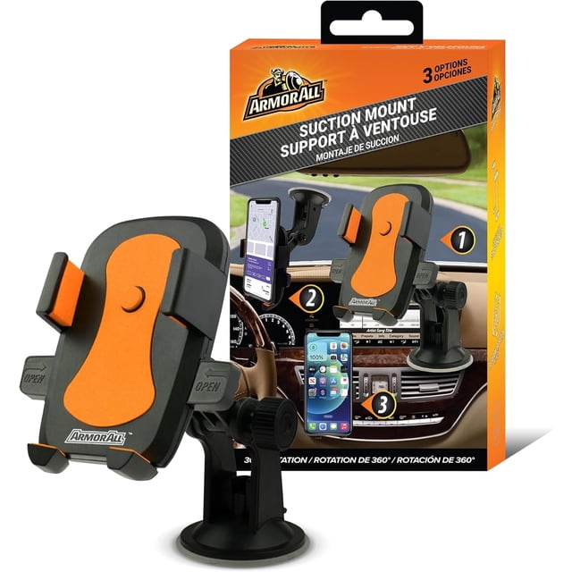 Armor All Universal Suction Phone Mount For Phone and GPS - Walmart ...